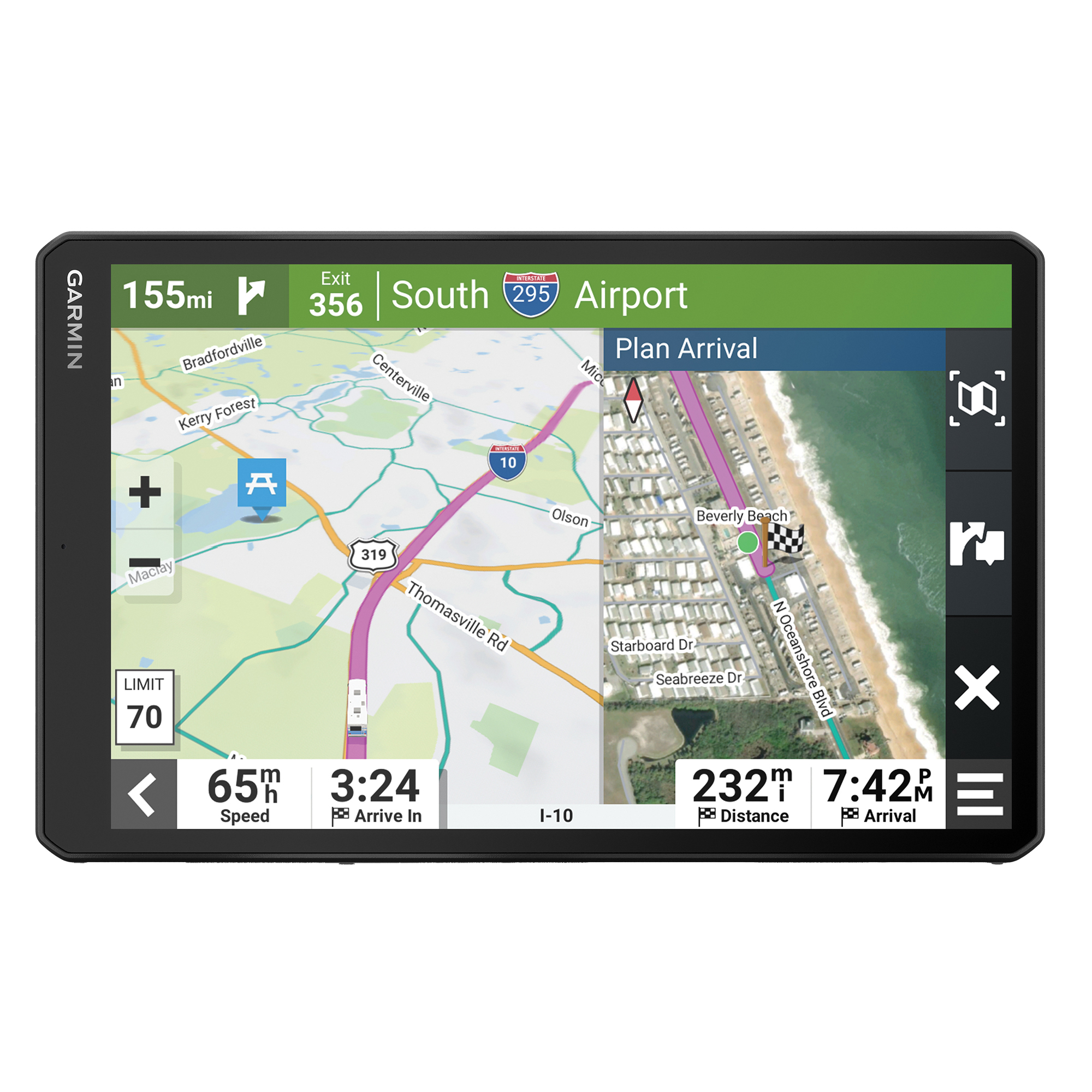 Garmin dezlCam™, 7in. GPS Truck Navigator with Dash Cam, Monitor Size 7 ...