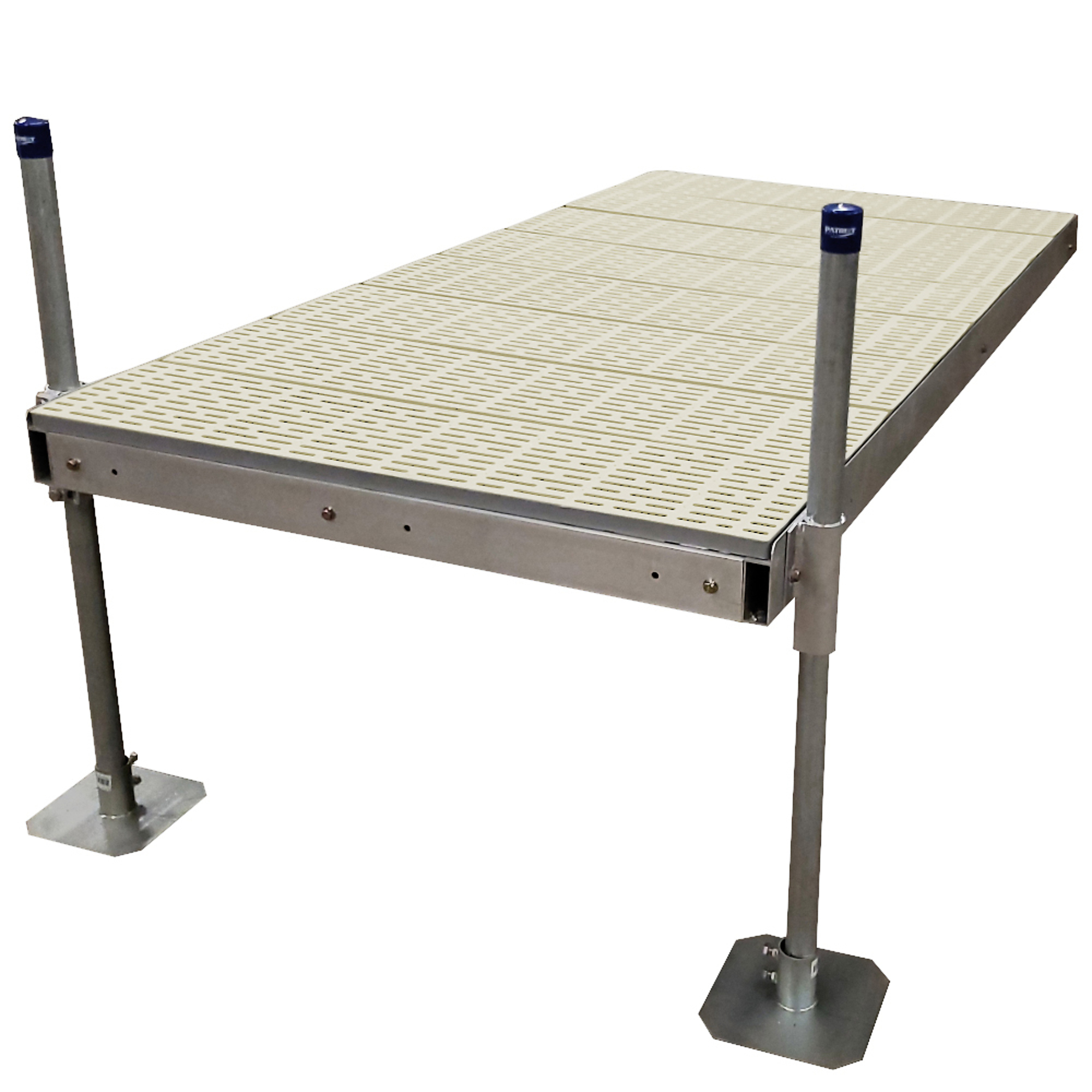 Patriot Docks, LowPro Stationary Dock with 4ft. Pipe Kit (Tan) Poly ...