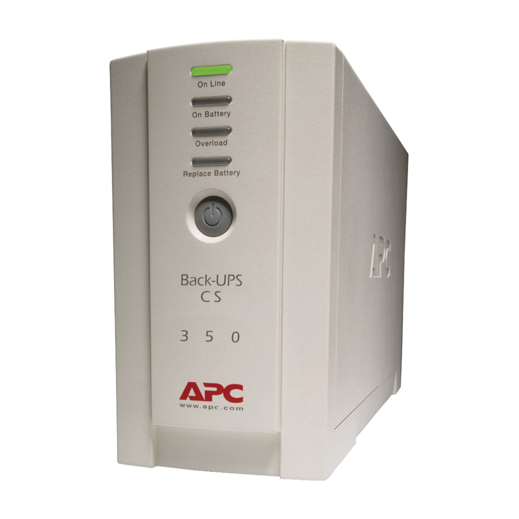APC, Back-UPS Tower with 6 Outlets, Running Watts 210 W, Model# BK350 ...