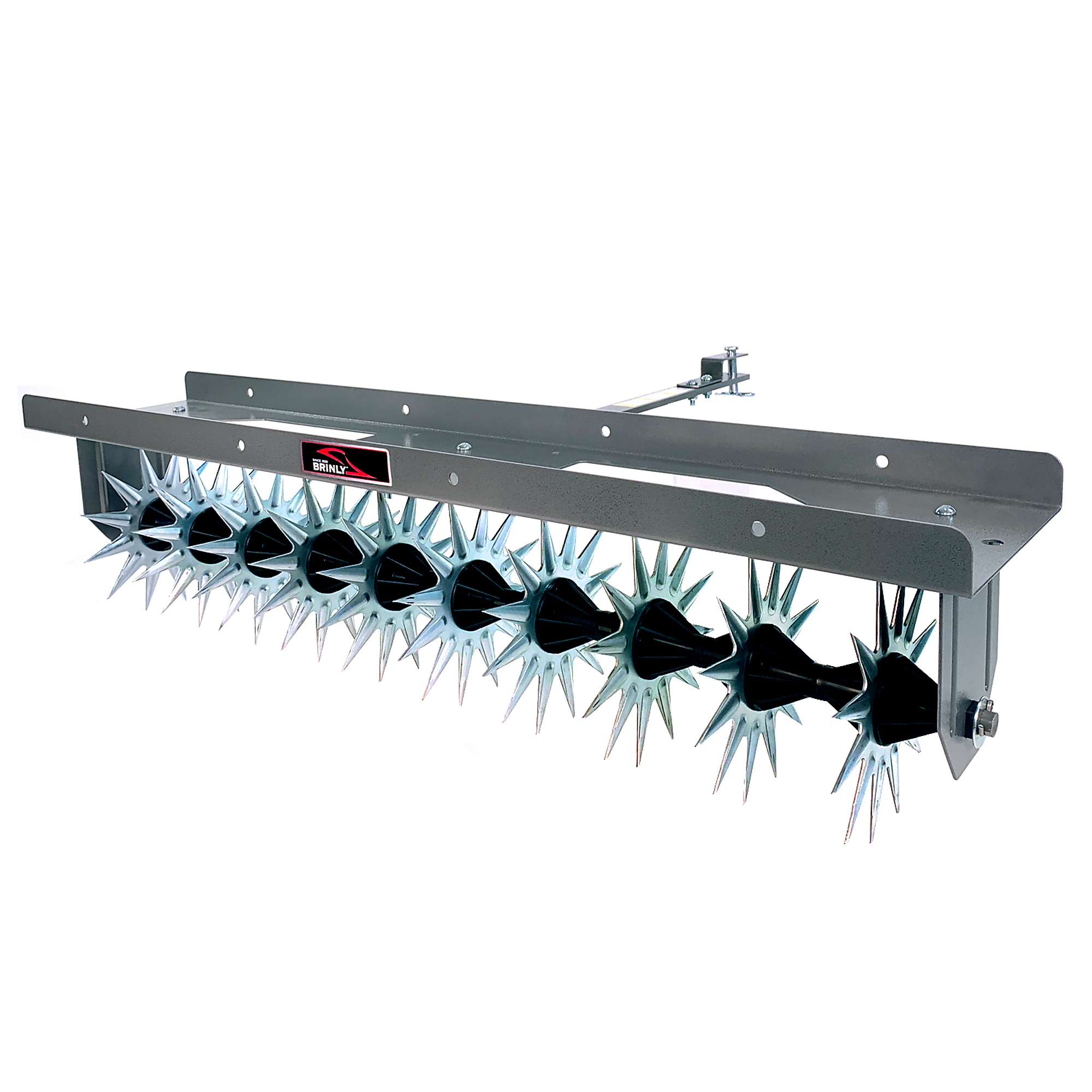 Brinly-Hardy 40in. Tow-Behind Spike Aerator, Gunmetal Finish, Model ...
