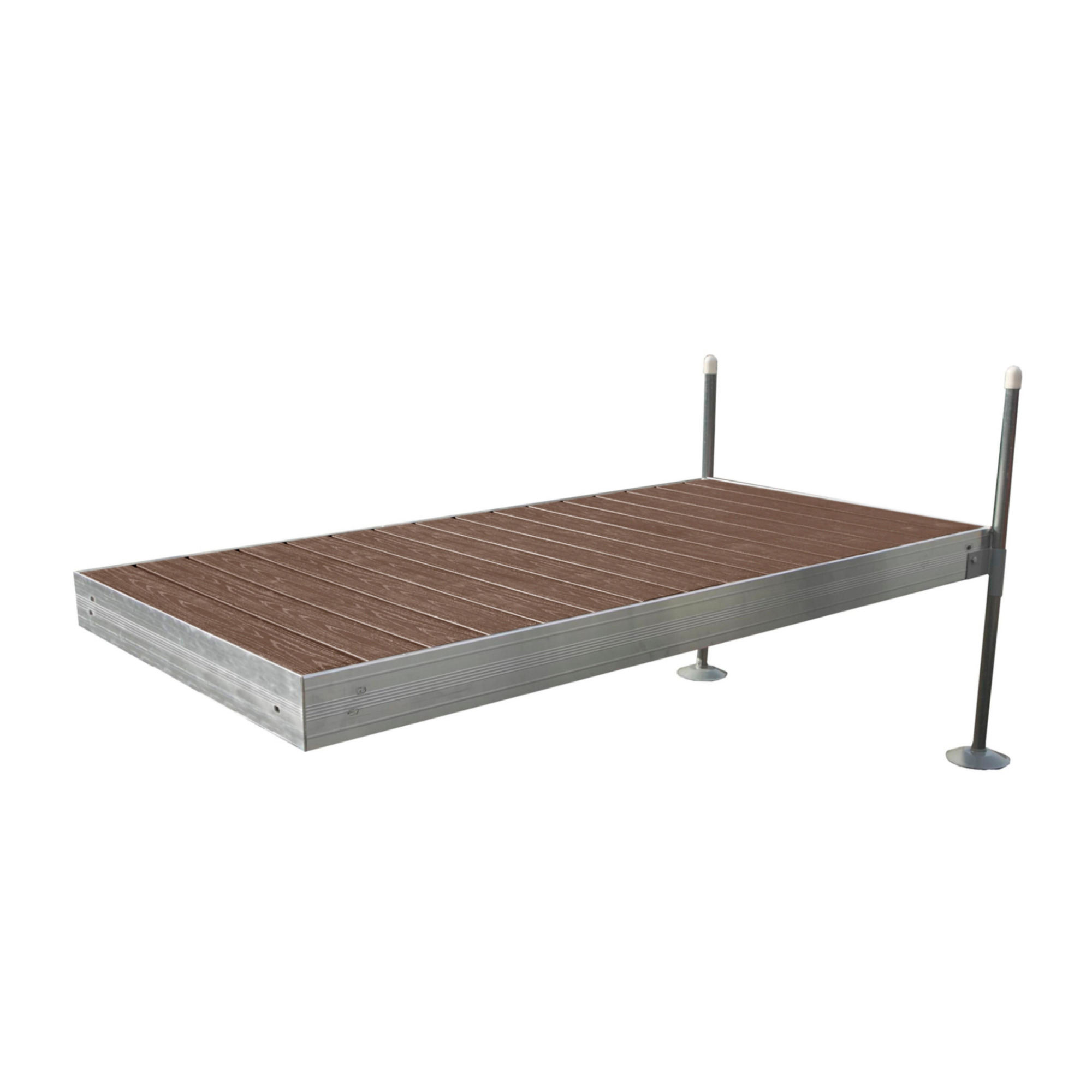 Tommy Docks, 8ft. Brown PVC Aluminum Dock, Length 96 in, Width 48 in ...
