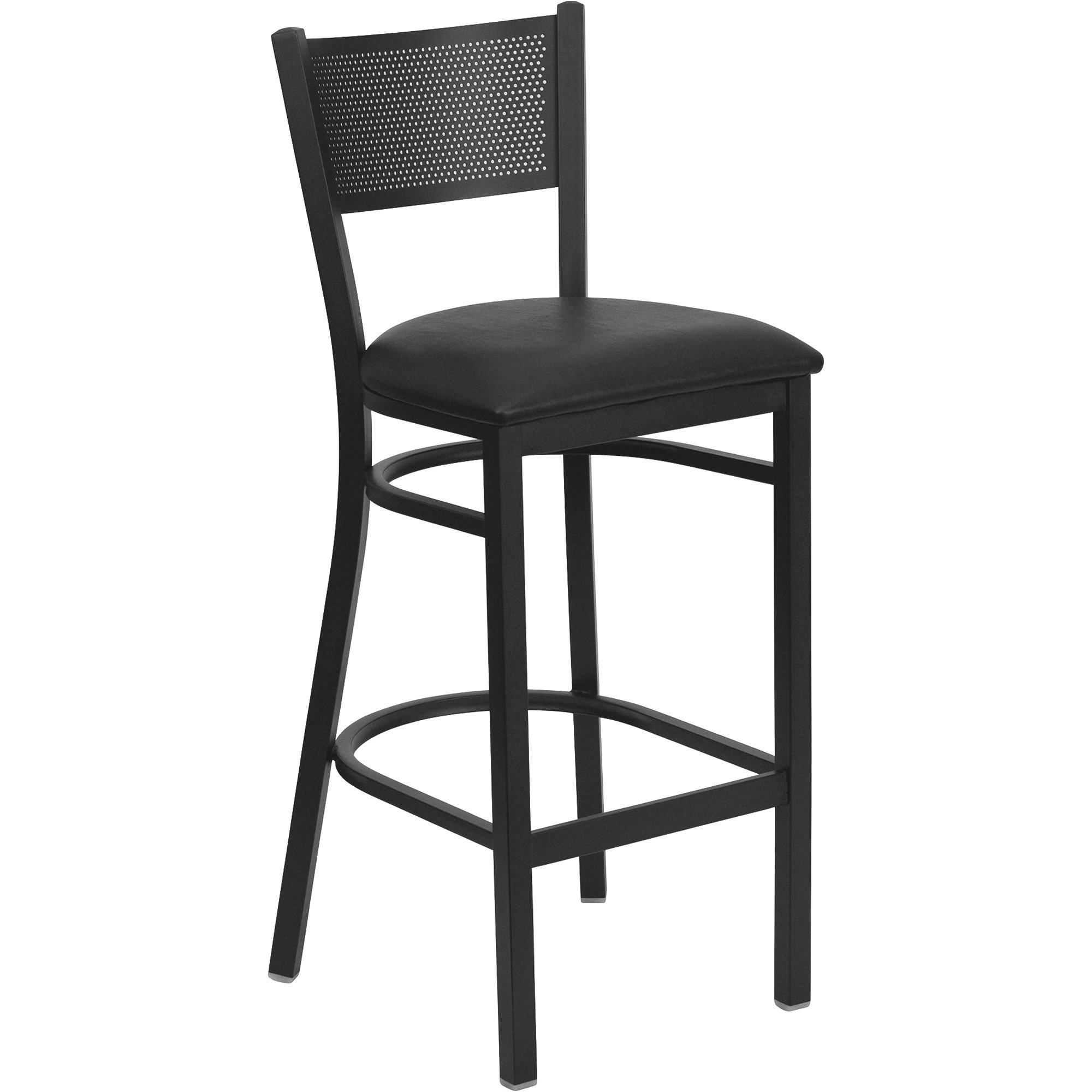 Chevrolet Swivel Bar Stool with Backrest — Tubular Steel Frame, 30in ...