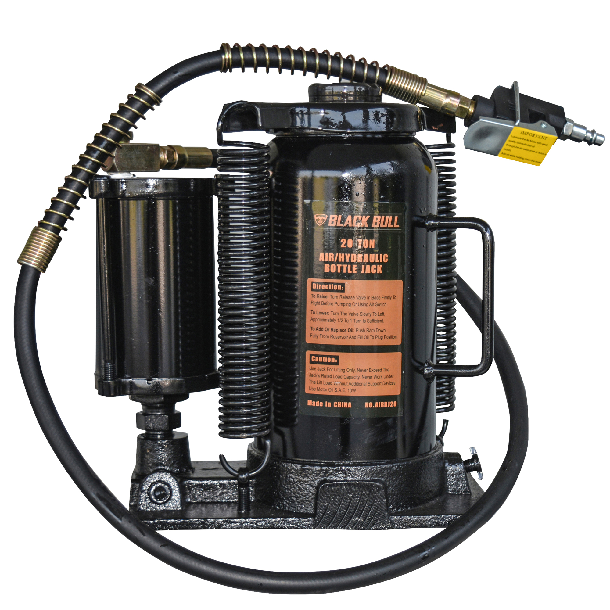 Buffalo Tool Pro-Series, 20 Ton Manual Air/Hydraulic Bottle Jack, Lift ...