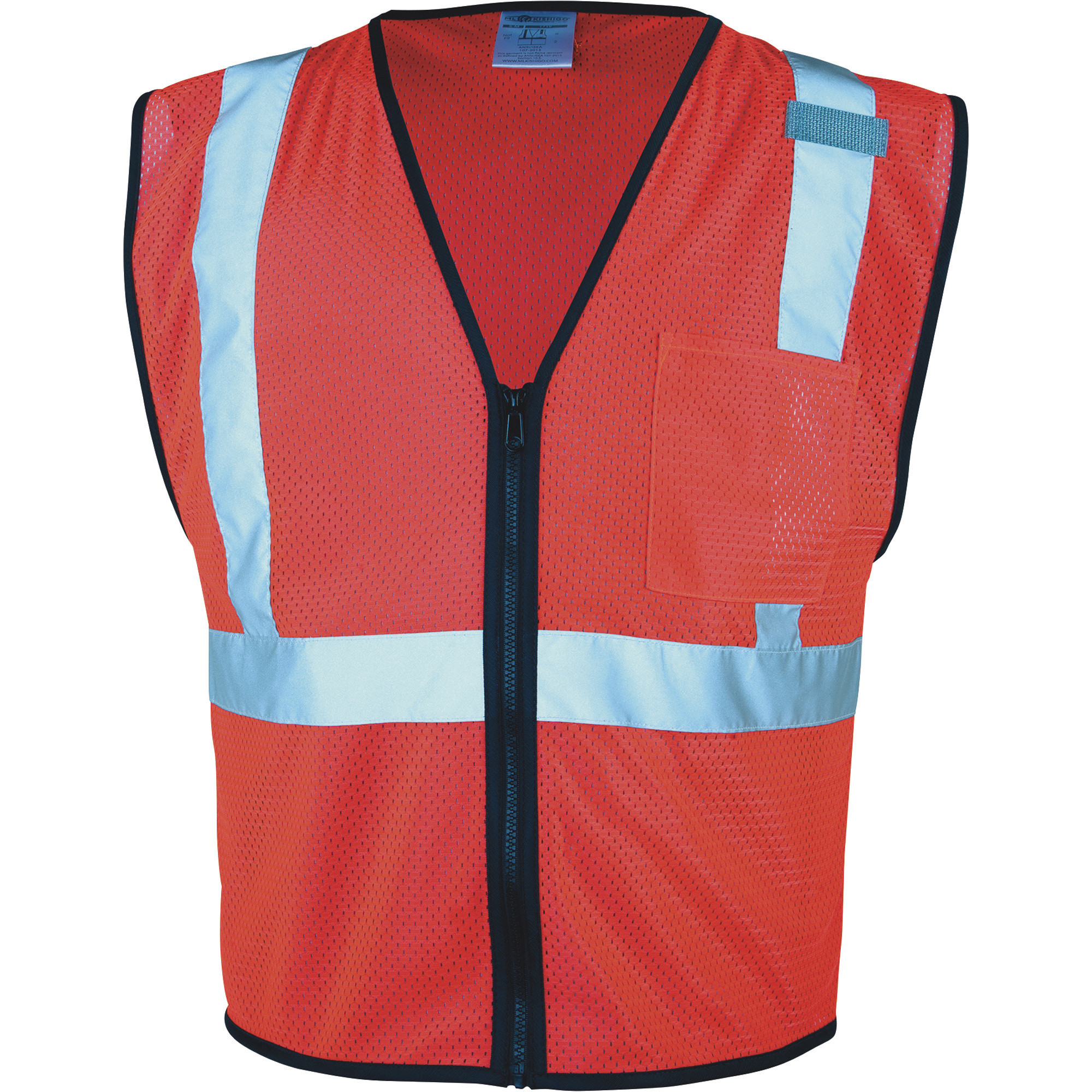 Kishigo Men's Class 2 High Visibility Heavy-Duty Vest — Flourescent Red ...
