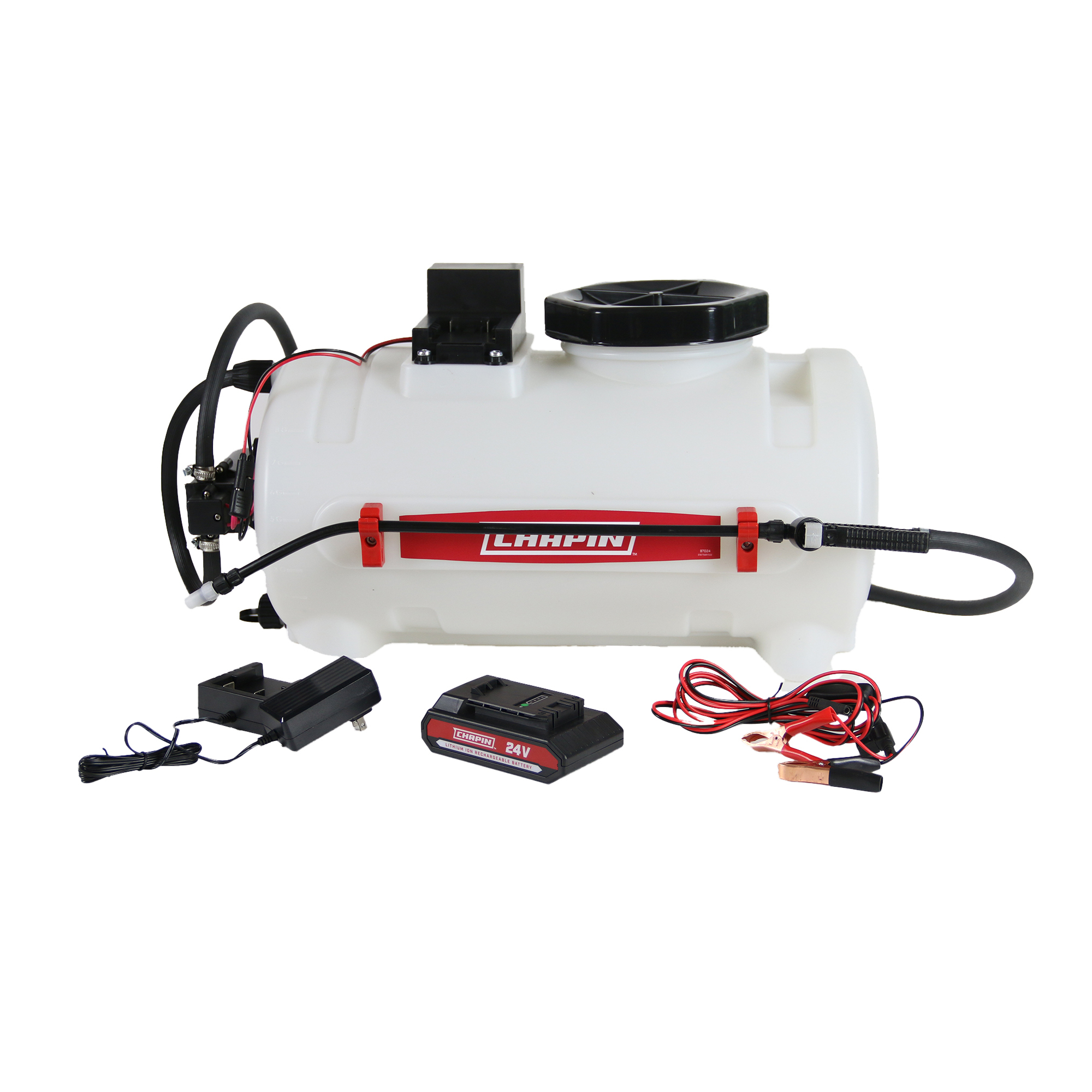 Chapin, 8 G 24V Rechargeable Battery ATV Sprayer, Tank Size 8 Gal, Flow ...