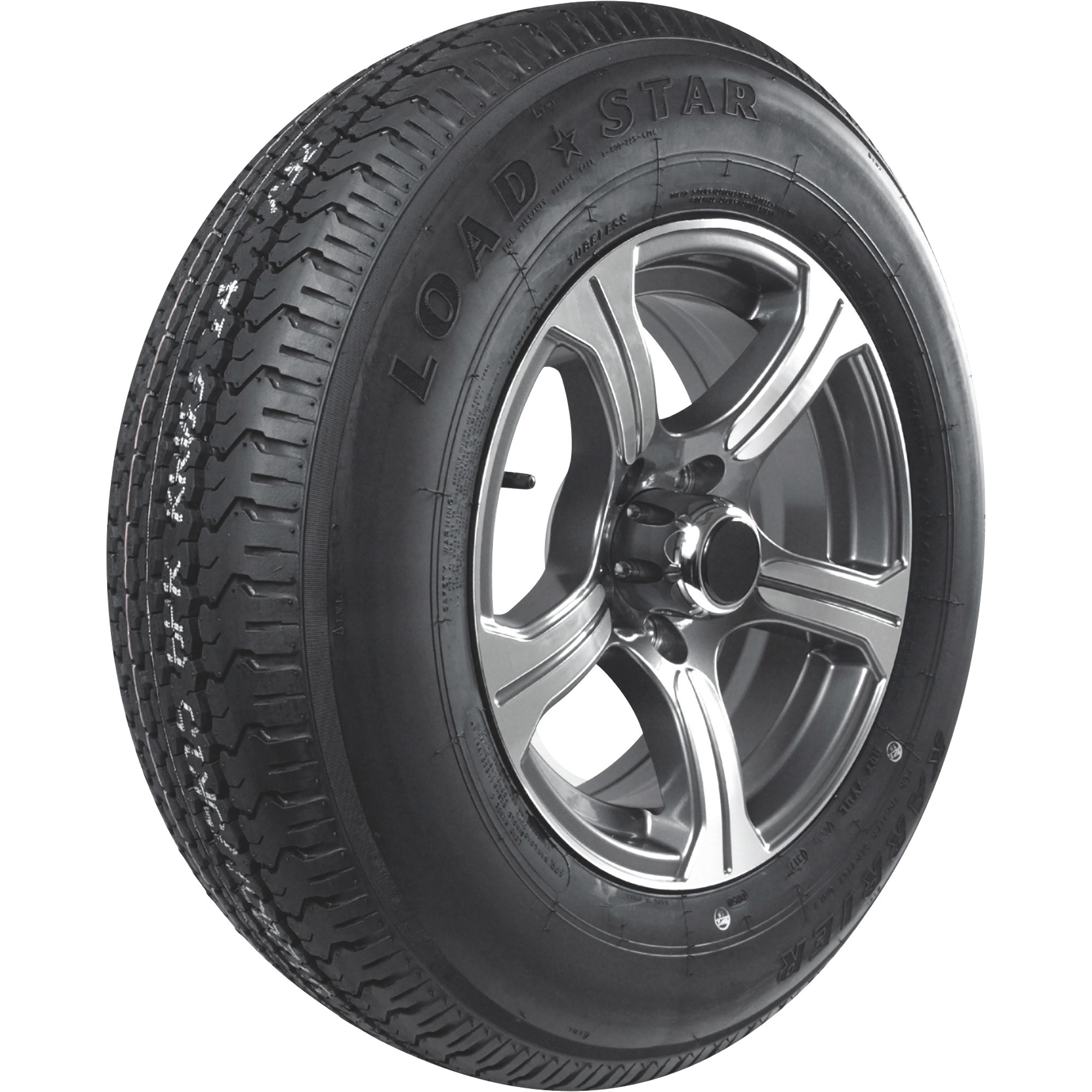 Kenda Loadstar 12in. Bias-Ply Trailer Tire and Wheel Assembly 4.80-12 ...