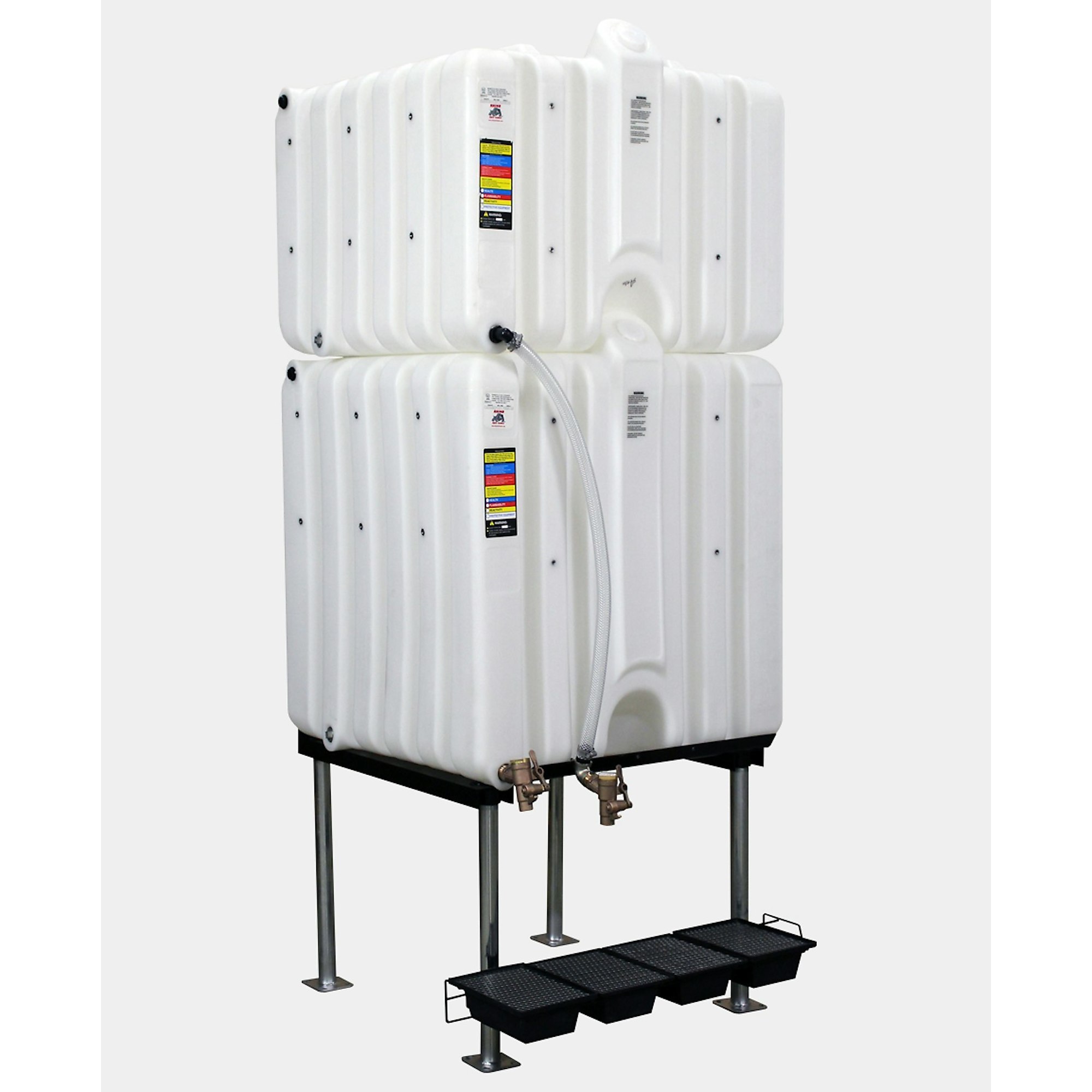 Rhino Tuff Tanks, 120 COMPLETE GRAVITY FEED SYSTEM, Capacity 120 Gal ...