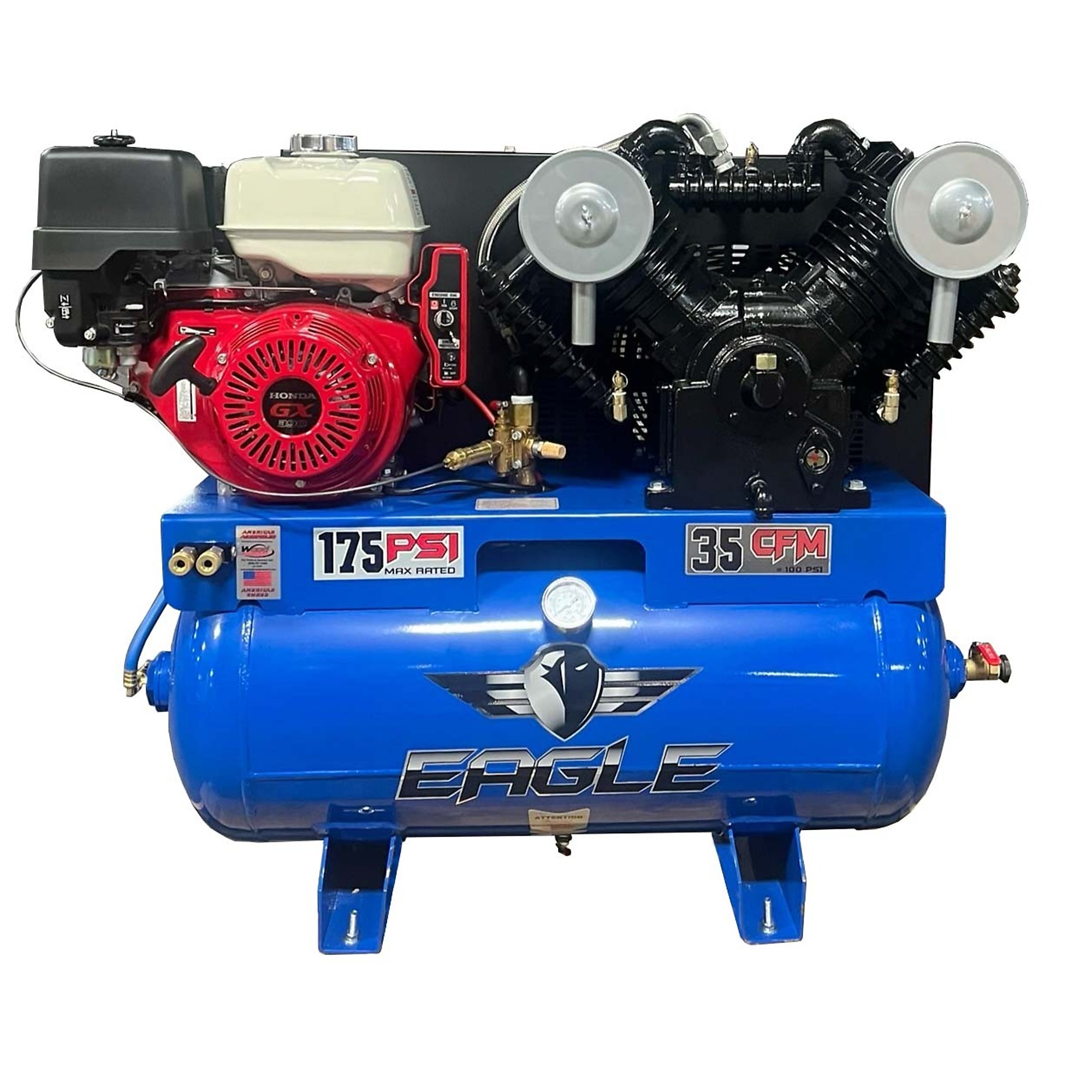 EAGLE, 30 Gallon Truck Mount Compressor, Horsepower 13 HP, Air Tank ...