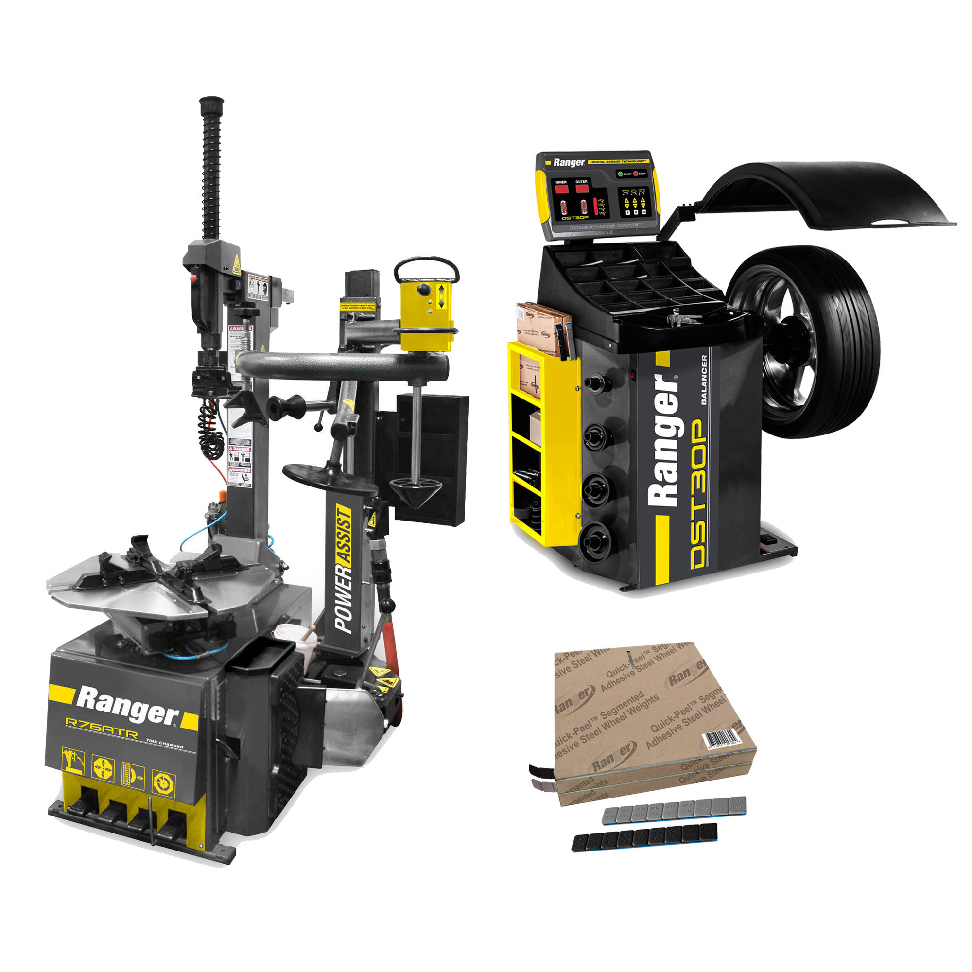 Ranger, Tire Changer Tilt-Back / Wheel Balancer Combo, Power Type ...