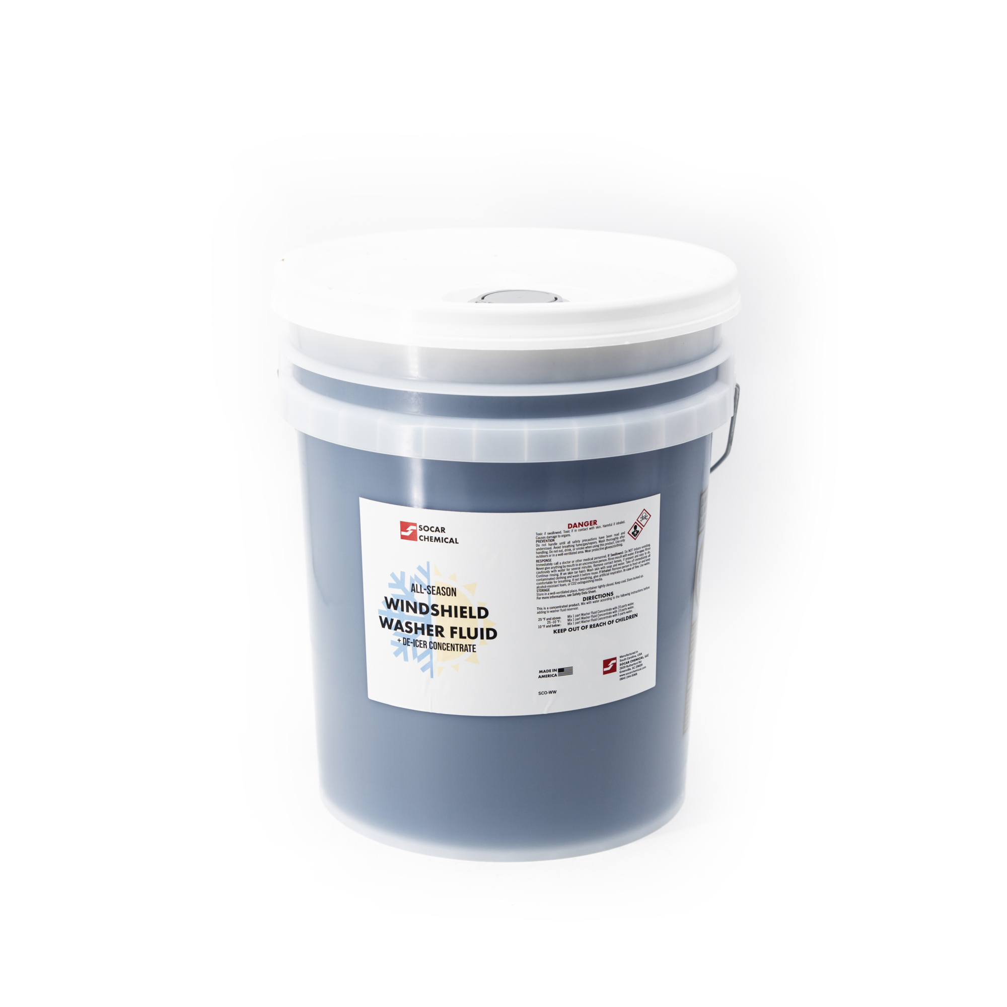SOCAR Windshield Washer Fluid Concentrate - 5 Gal., Makes 55 Gal., All ...