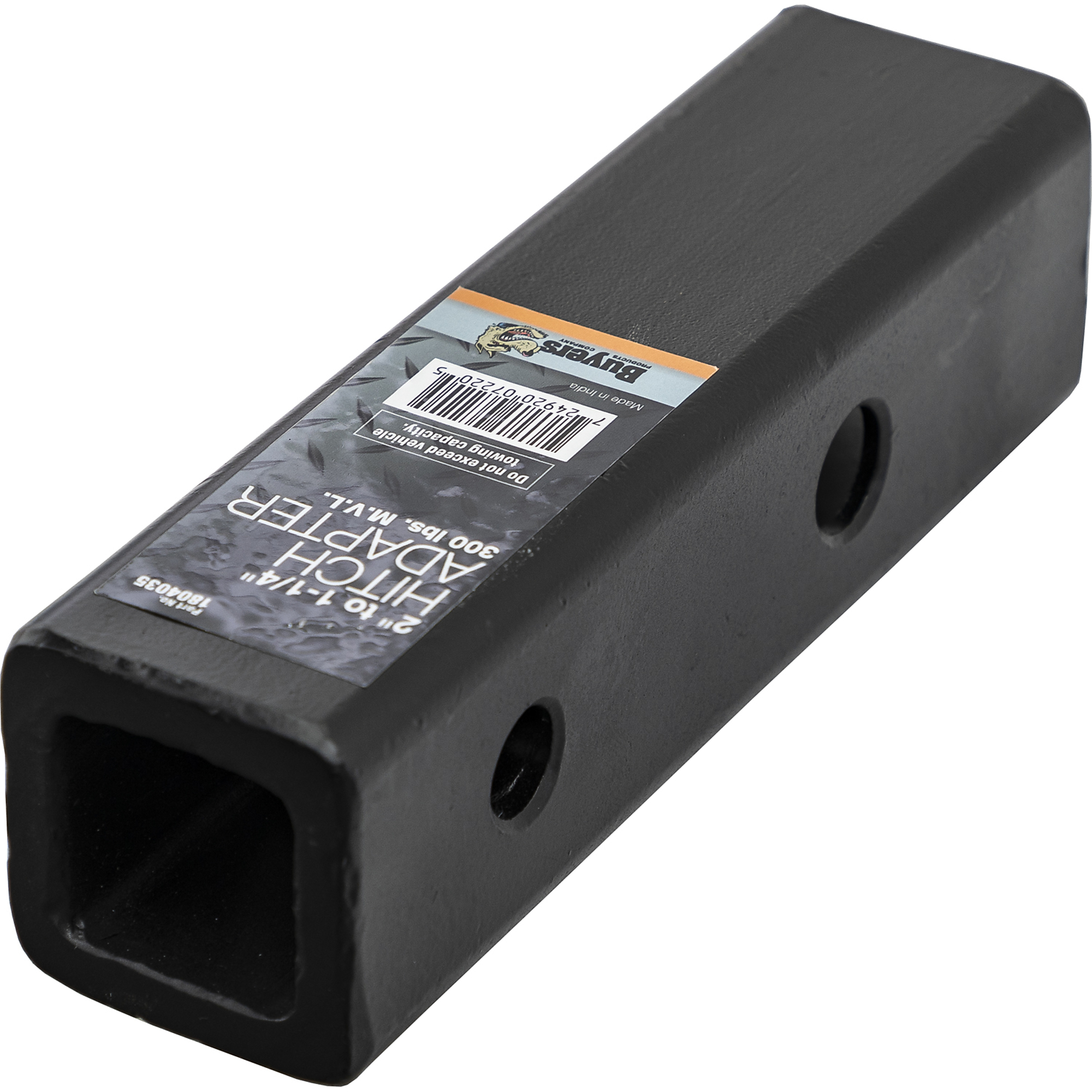 Buyers Products, 2in. to 1-1/4in. Hitch Adapter, Fits Receiver Size 2 ...