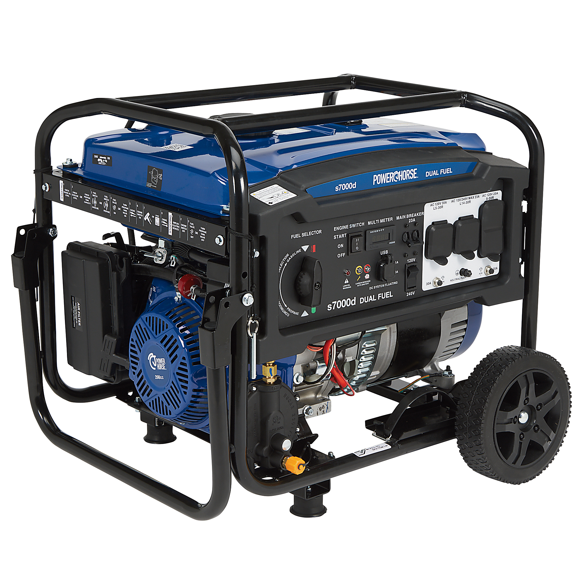Powerhorse Portable Generator with Electric Start, 7000 Watts ...