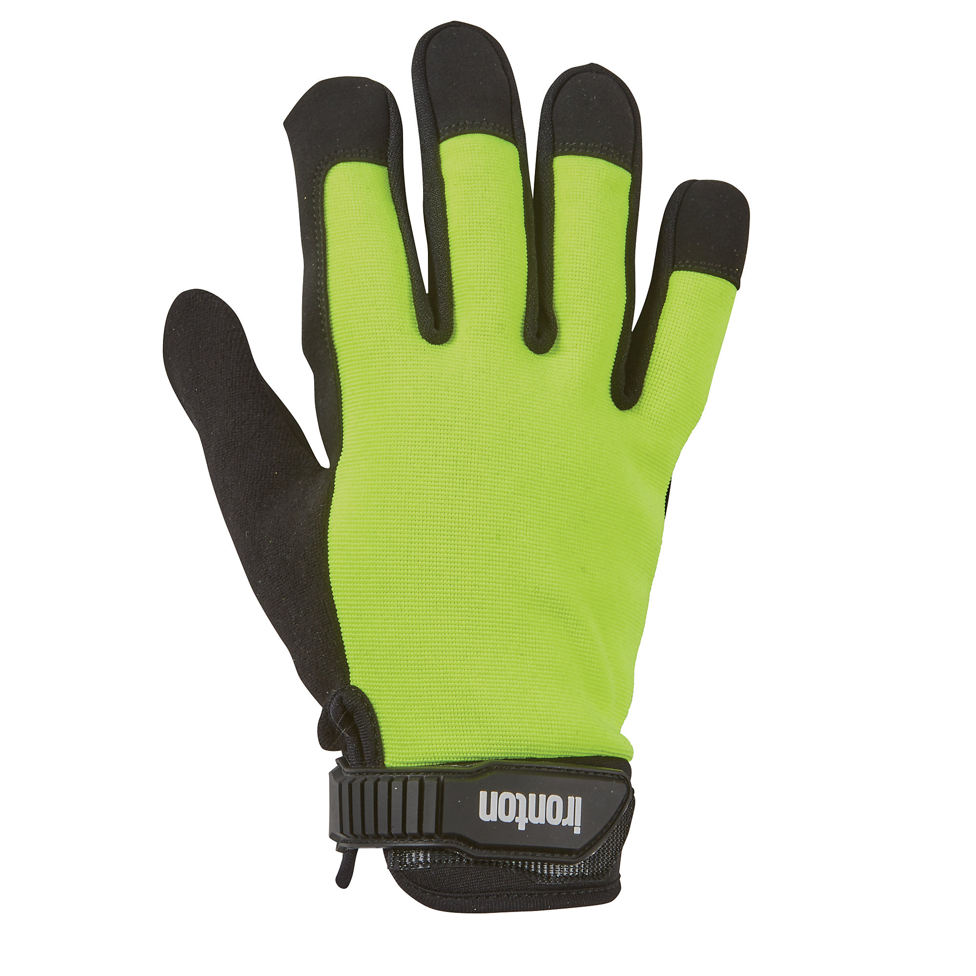 Ironton High-Visibility Utility Gloves, Black/Lime, XL | Northern Tool