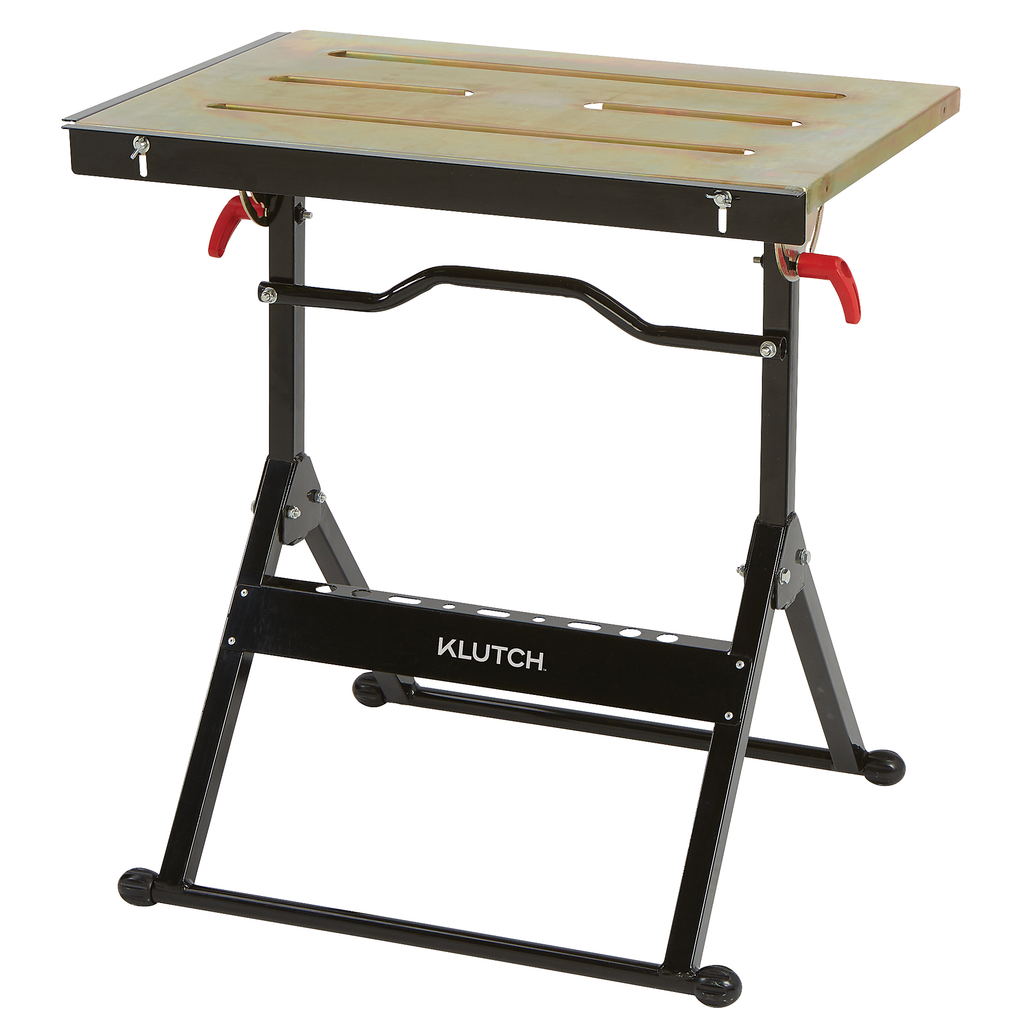 Klutch Height-Adjustable Steel Welding Table, 1000-Lb. Capacity, 46in.L ...