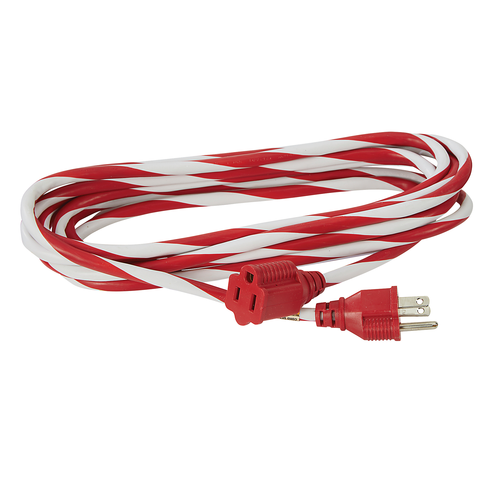 Jasco, 15ft. extension cord - red/white color, Model# SPS1012RE27NM1 ...