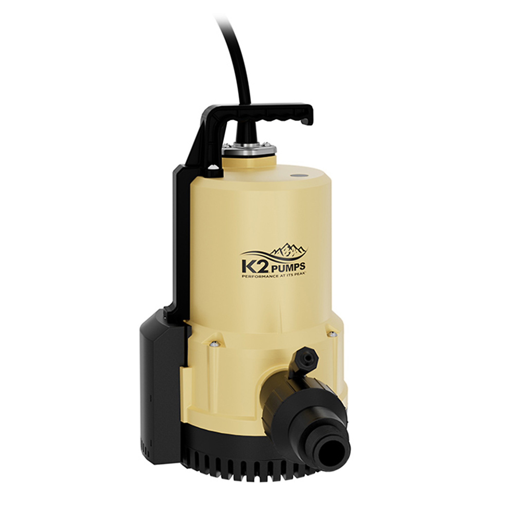K2 1/4 HP Automatic Submersible Utility Pump, Max. Flow 1800 GPH, Port ...