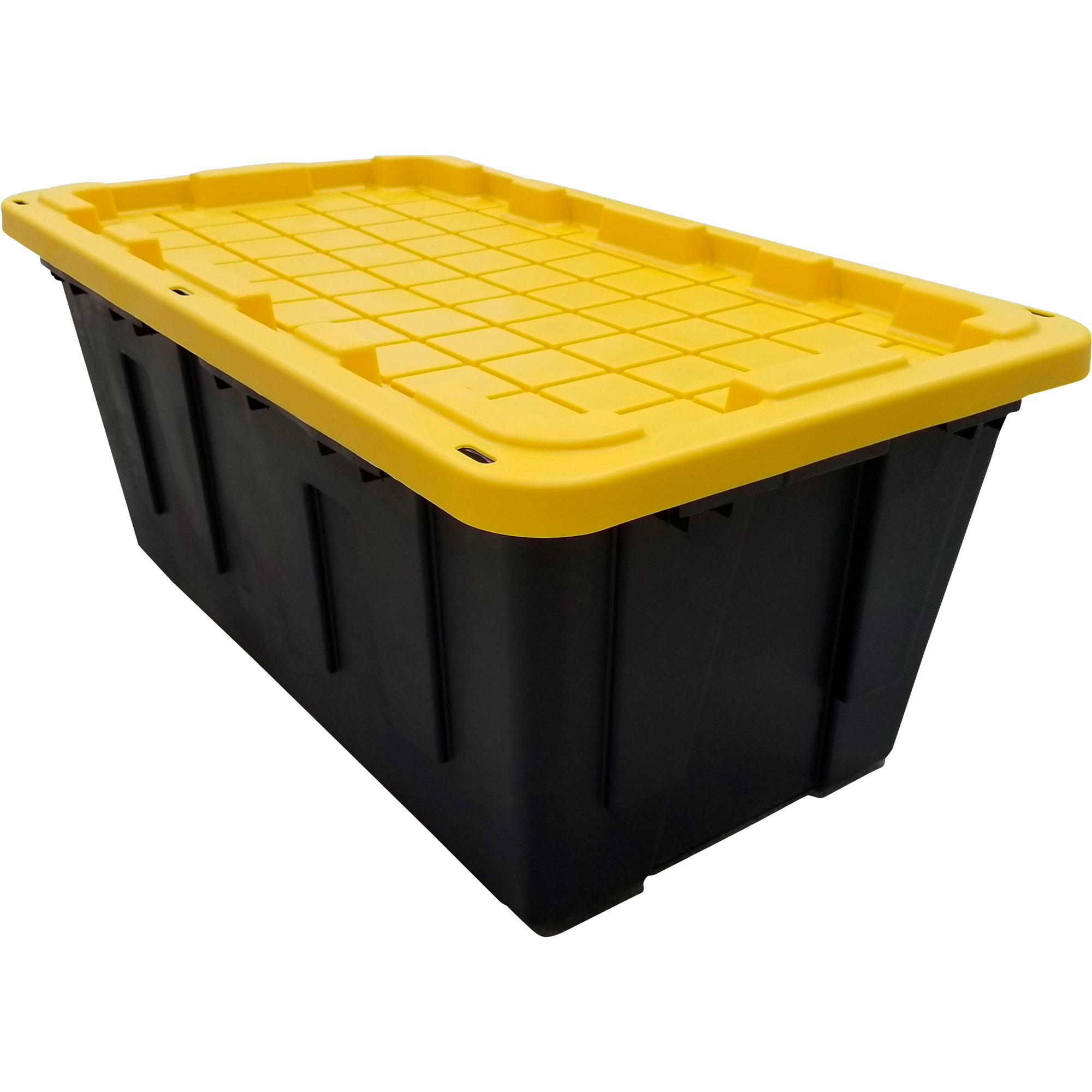 Tough Box Storage Tote with Lid - 40-Gallon, Polypropylene, Recessed ...