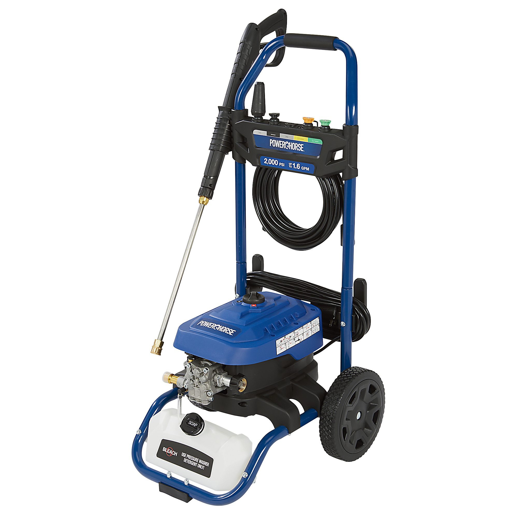 Powerhorse Electric Cold Water Pressure Washer, 2000 PSI, 1.6 GPM Max ...