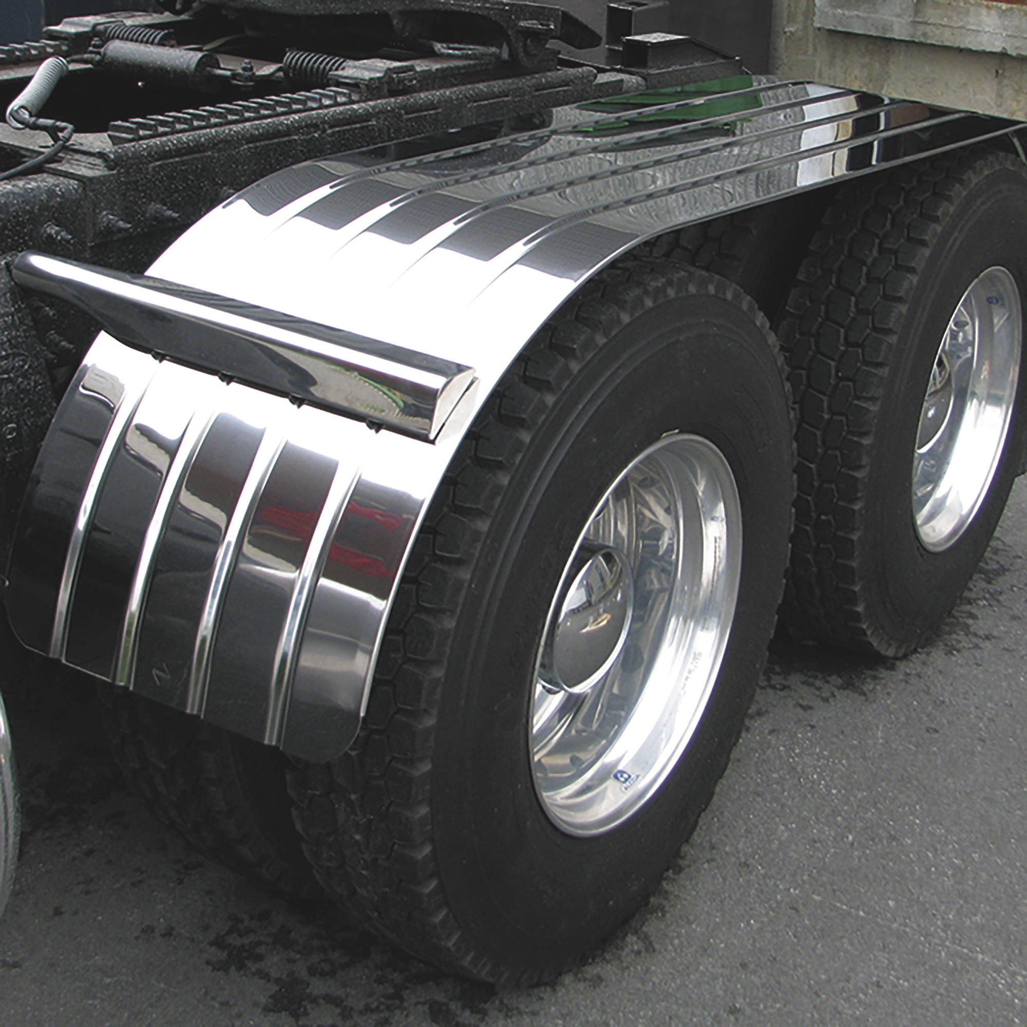 Trux Accessories 120in. Stainless Steel Full Tandem Axle Fenders, Pair ...