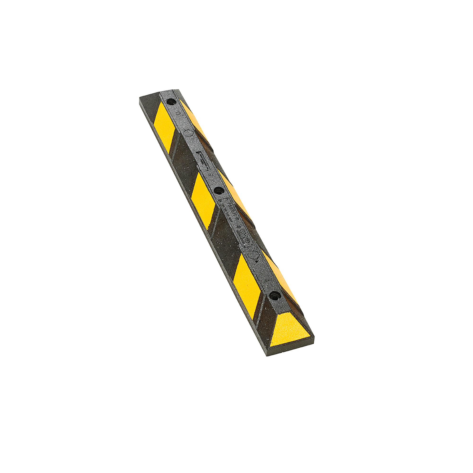 Plasticade 6ft. Car Stop Parking Curb — Black with Yellow Reflective ...