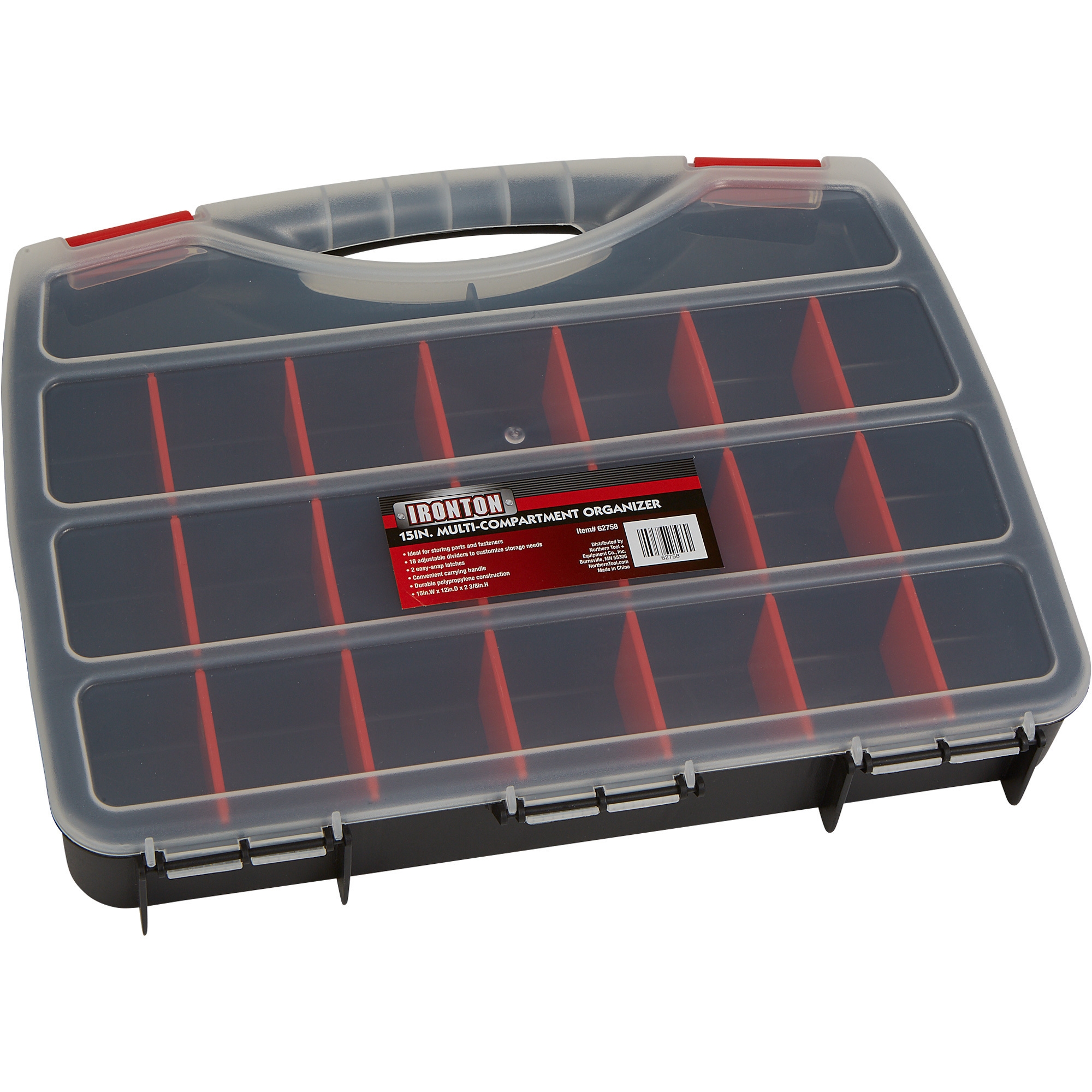 Ironton 15in. Multi-Compartment Organizer, 15in.W x 12in.D x 2-3/8in.H ...