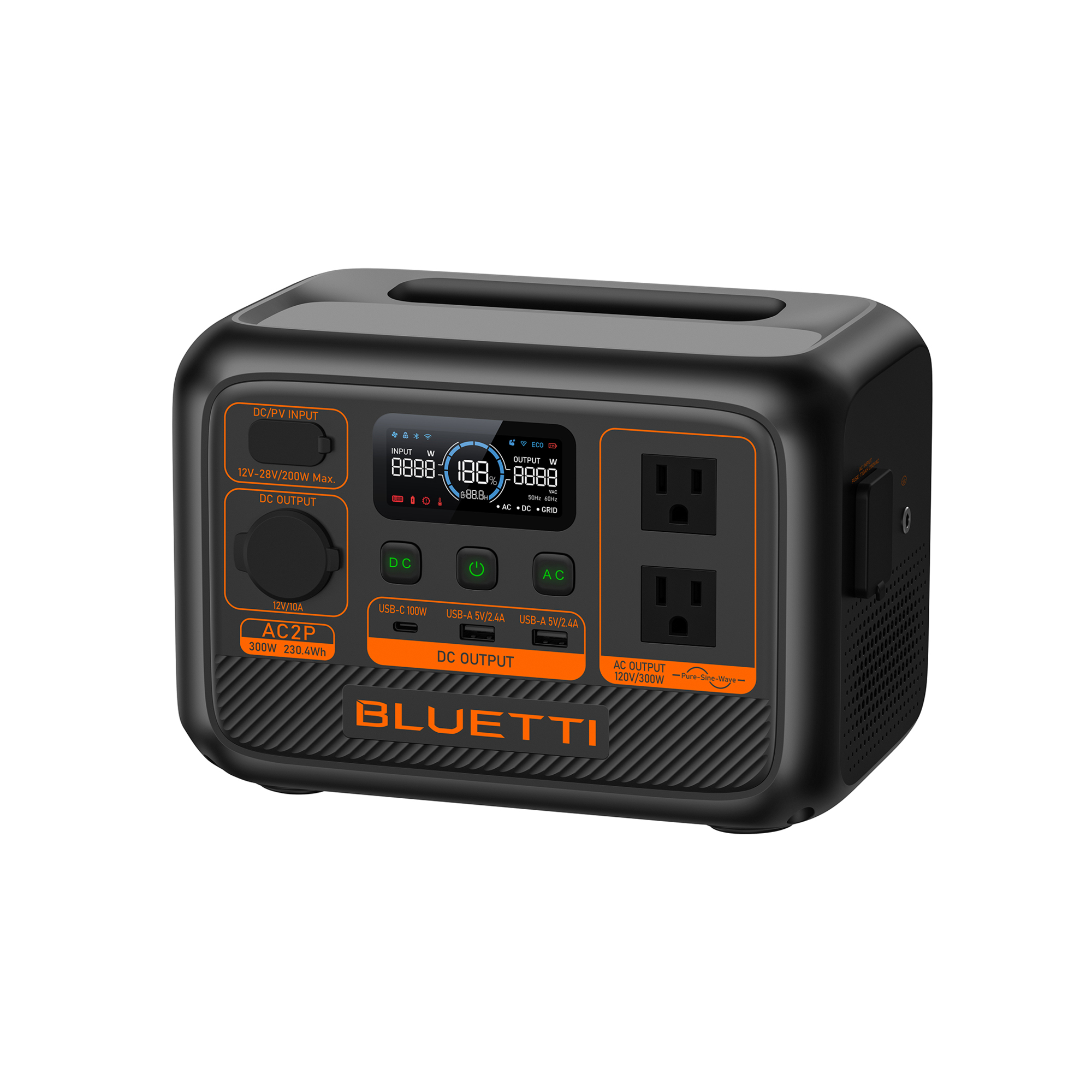 Bluetti, Premium Series 300W Back-up Battery Generator, Running Watts ...