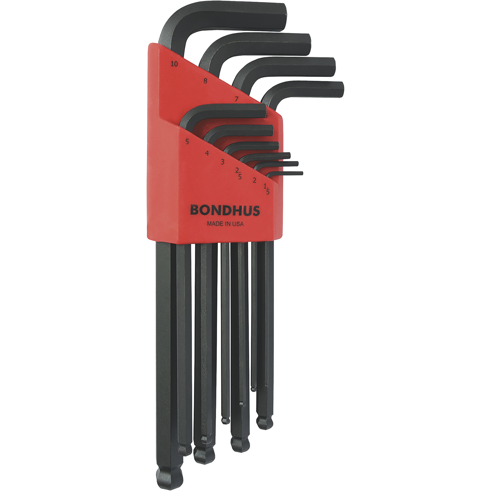 Bondhus Ball End Hex Key L-Wrench Set — 10-Pc., Metric, Model# 10990 ...