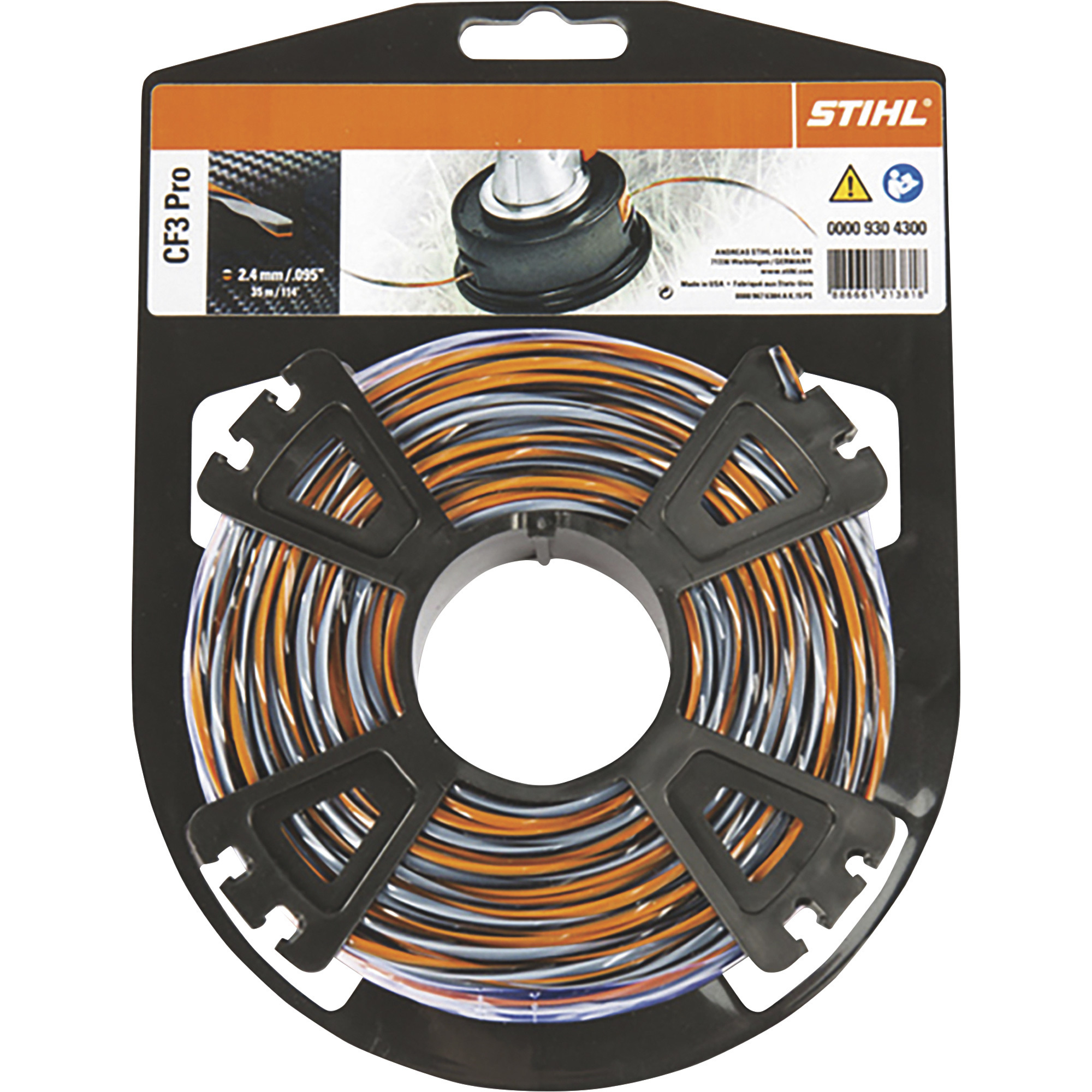 STIHL CF3 Pro String Trimmer Line, .095in. Dia., 114ft. Spool ...