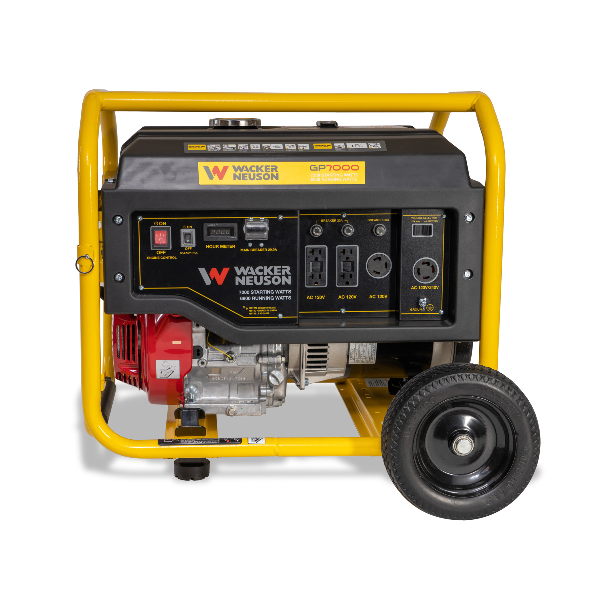 Wacker Neuson, 7000 Watt Portable Generator, Voltage 120/240 Model ...