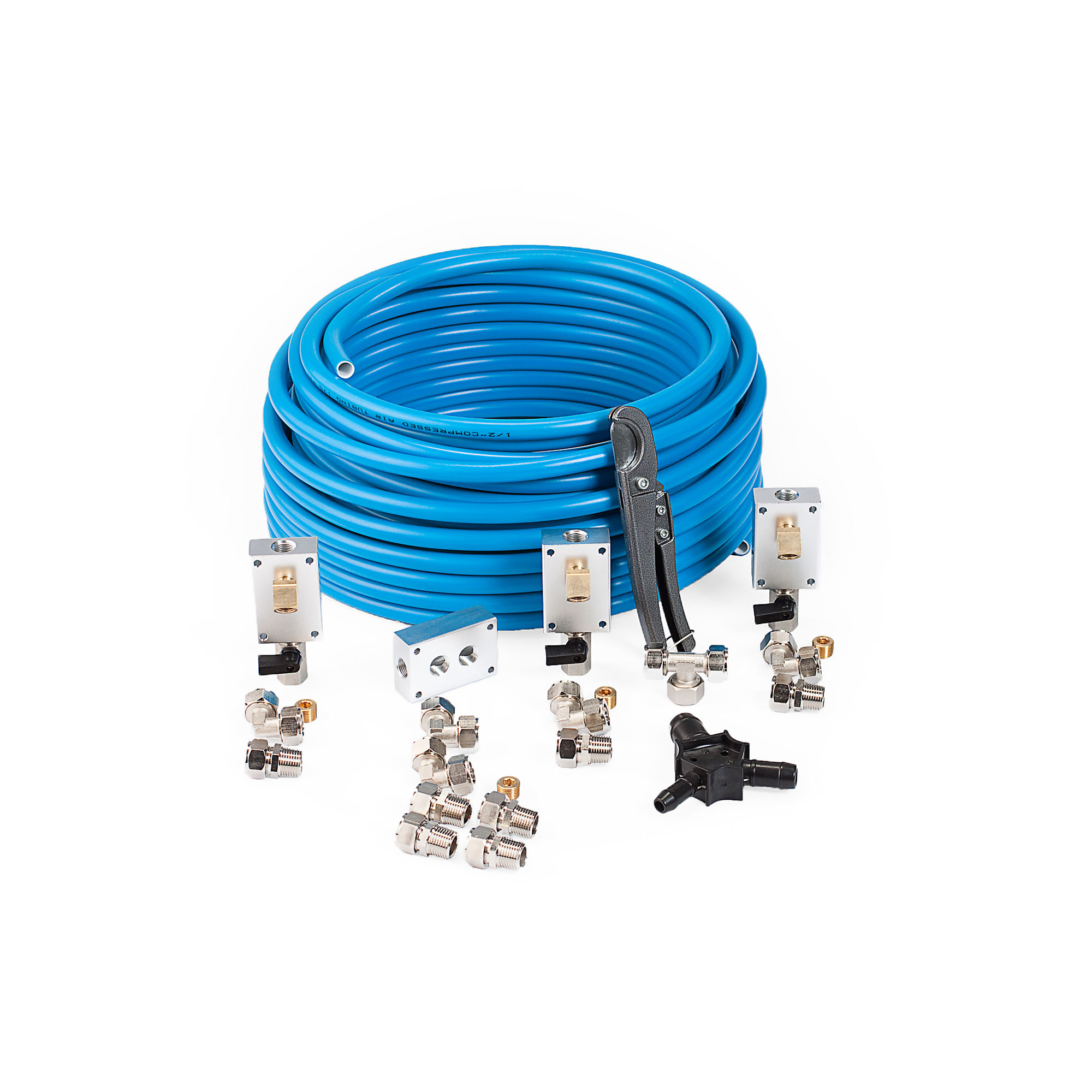 RapidAir Maxline, 100ft. of tubing, 3 outlets, manifold, Fittings, Max ...