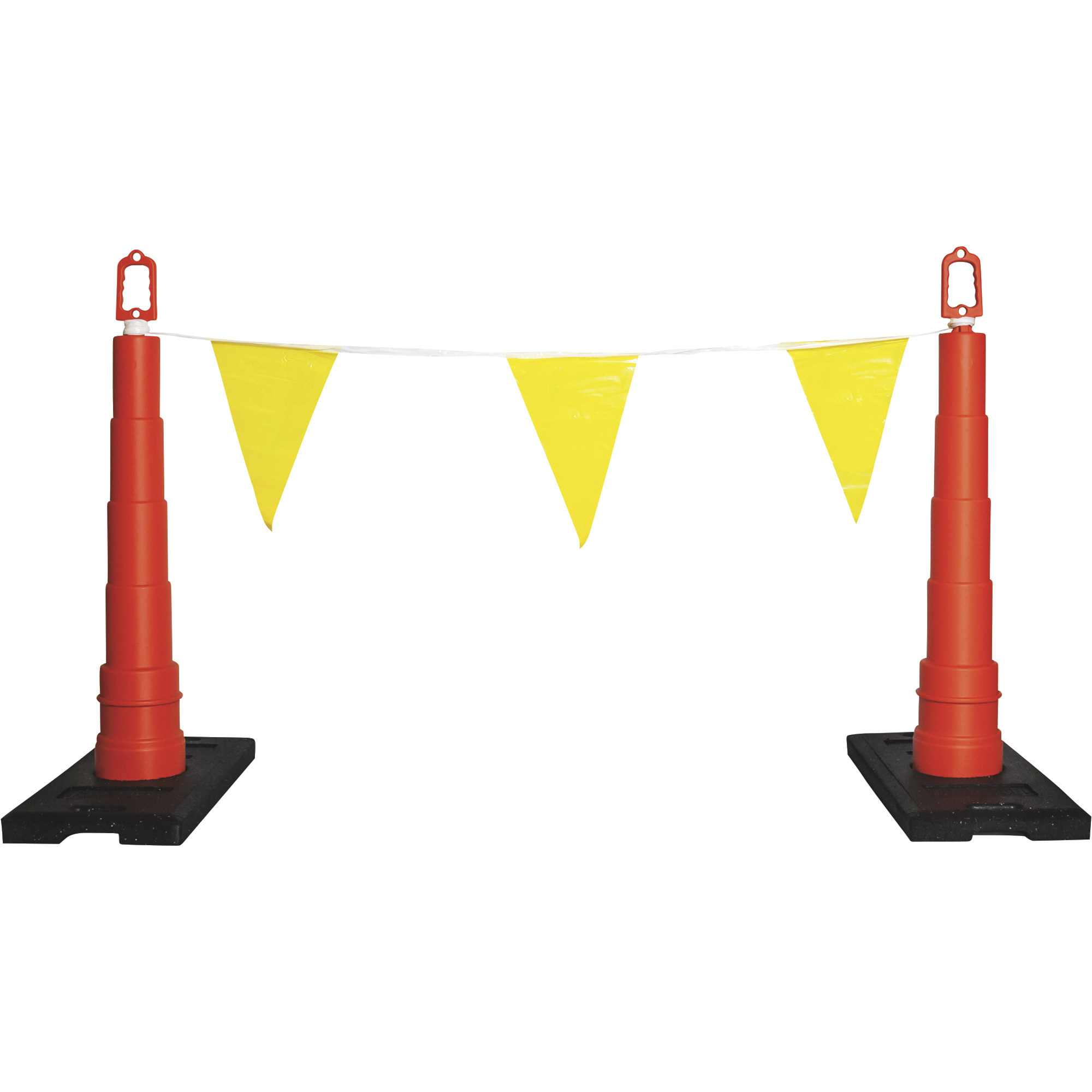 Safety Rail Company 100ft. Warning Line with Flags and Safety Cones ...