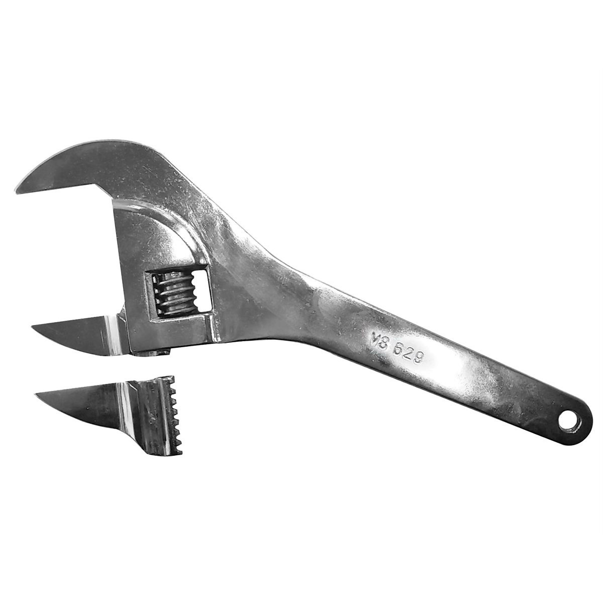 V-8 Tools Super Thin Adjustable Wrench - 2in., 9in. Length, Alloy Steel ...