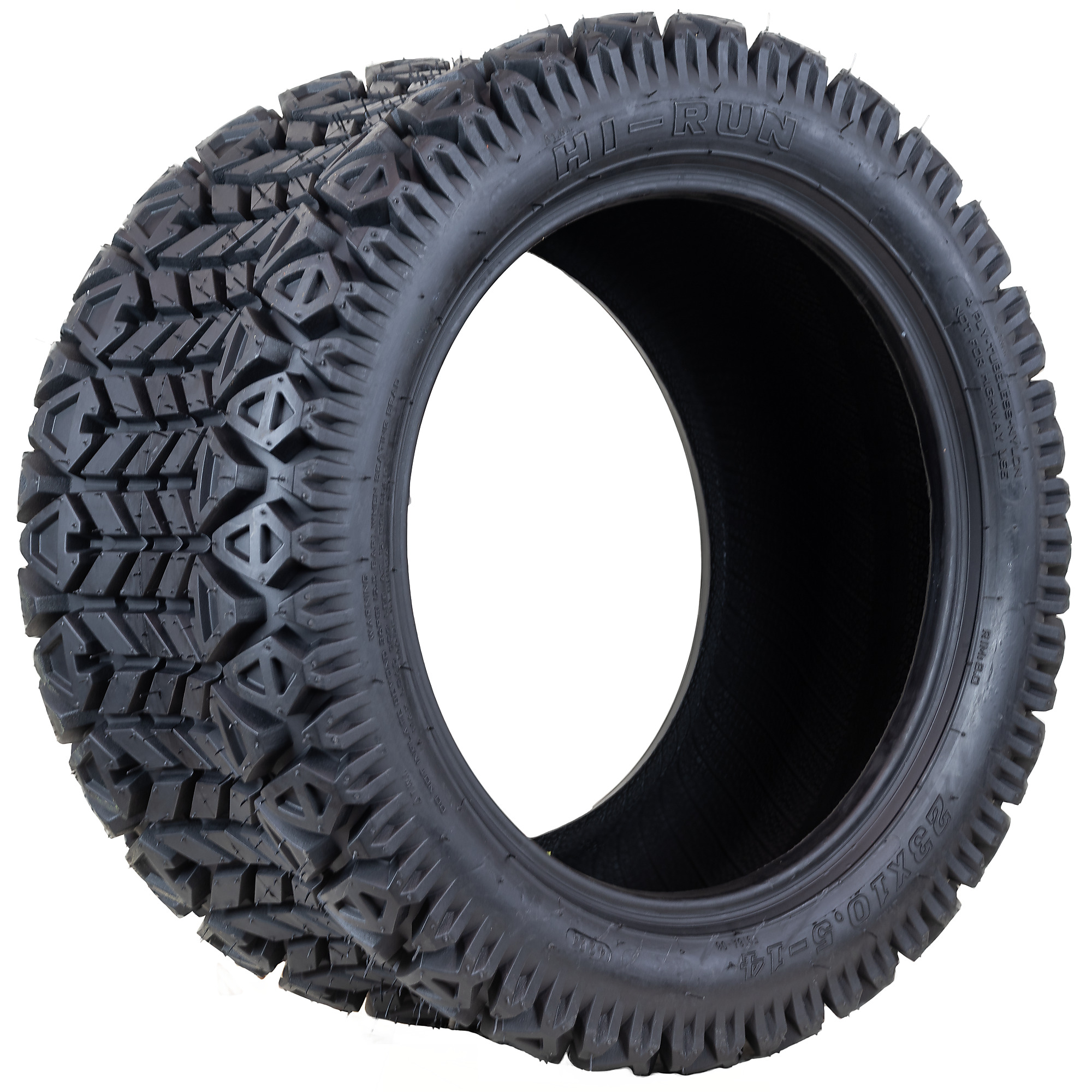 HI-RUN, Golf Cart Tire 23X10.50-14 4PR, Tire Diameter 23.2 in, Load ...