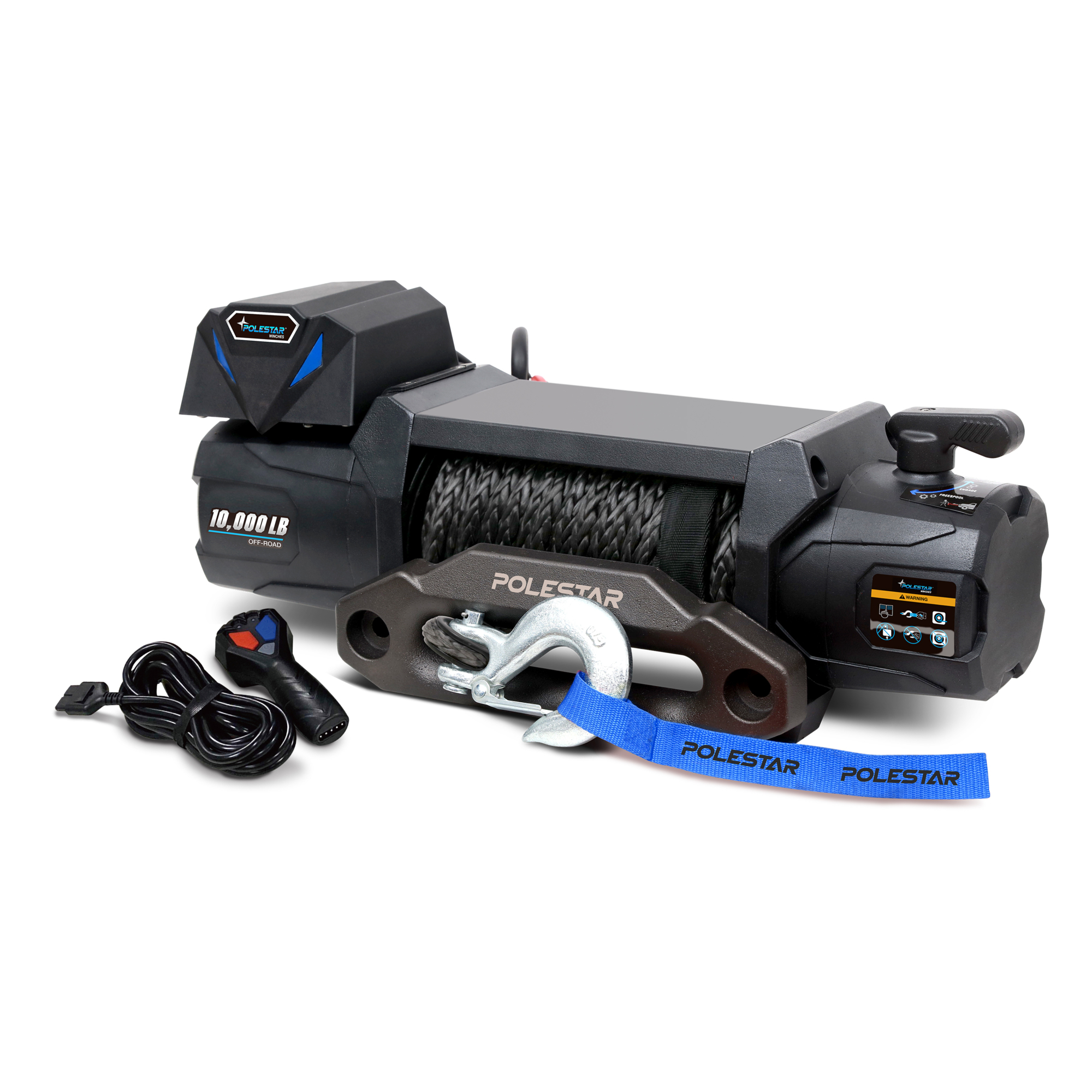 PoleStar, 10000lb Electric winch, Capacity (Line Pull) 10000 lb, Volts ...