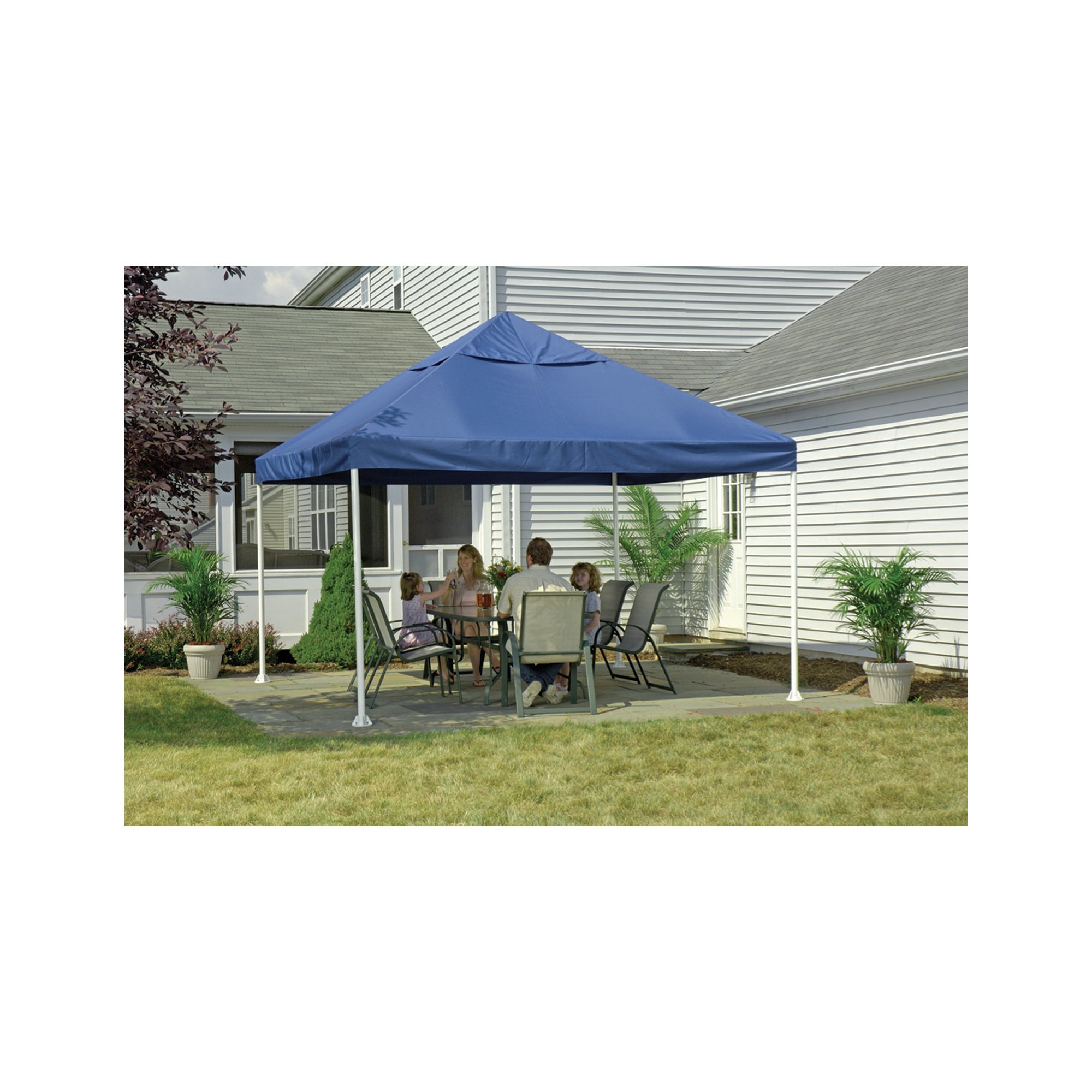 ShelterLogic Outdoor Canopy Tent — 12ft.x 12ft., Peak Top, Blue, Model ...