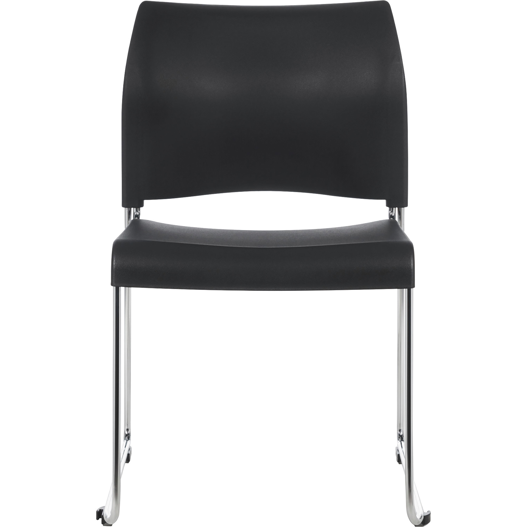 National Public Seating Plastic Stacking Chair, Black, 300-Lb. Capacity ...