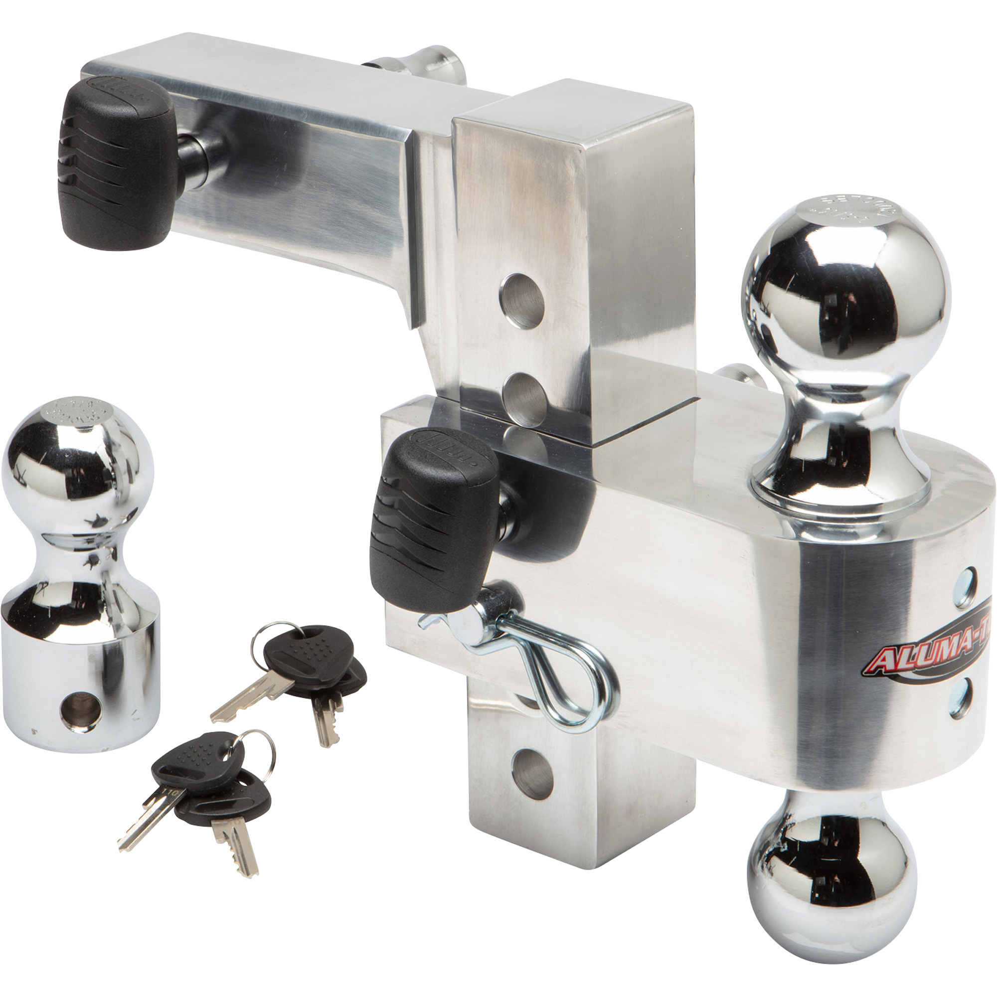 Uriah Products Aluma-Tow Adjustable Aluminum Ball Mount with Case, 6in ...