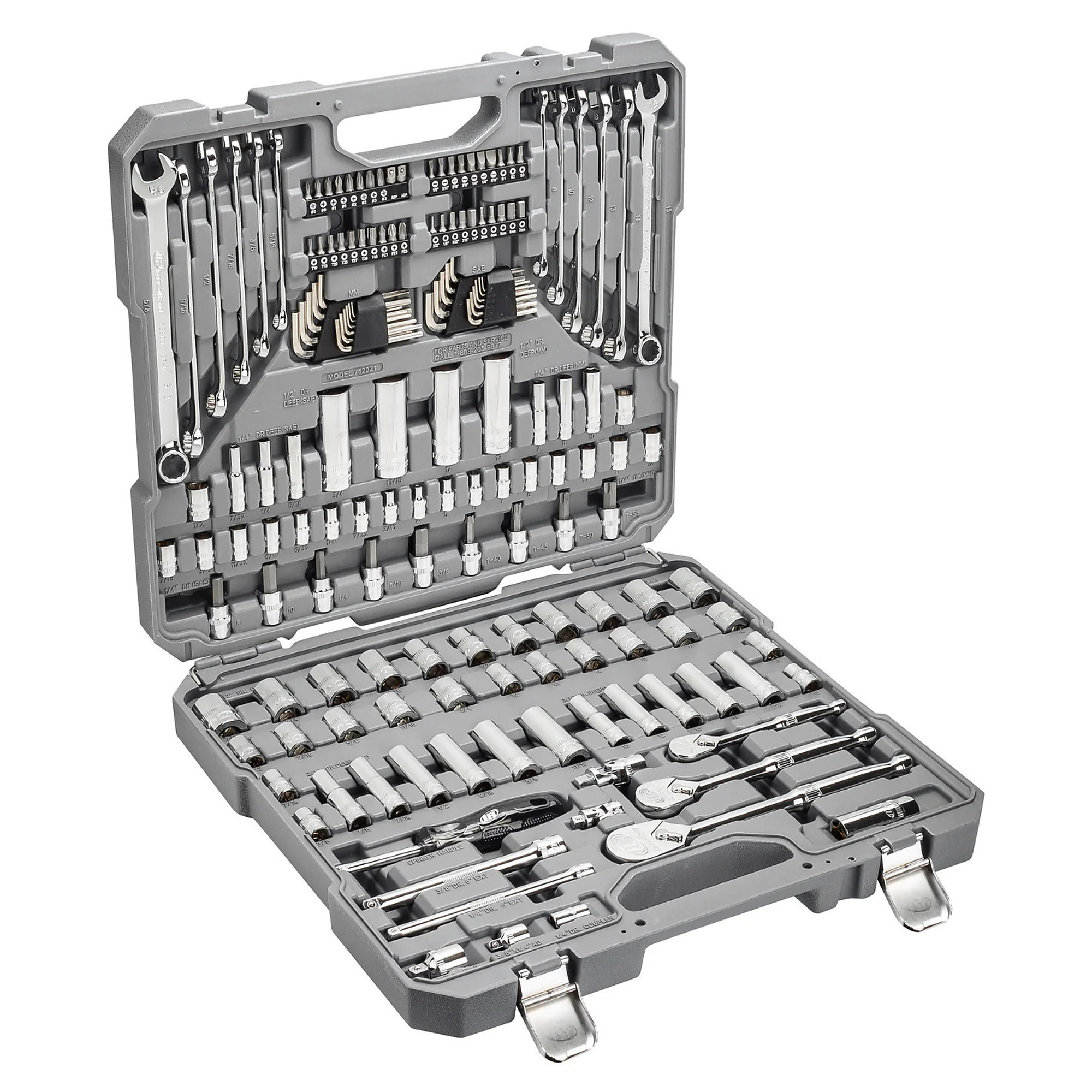 Ingersoll Rand SAE/Metric Master Mechanics Tool Set, 167 Pcs., Model ...