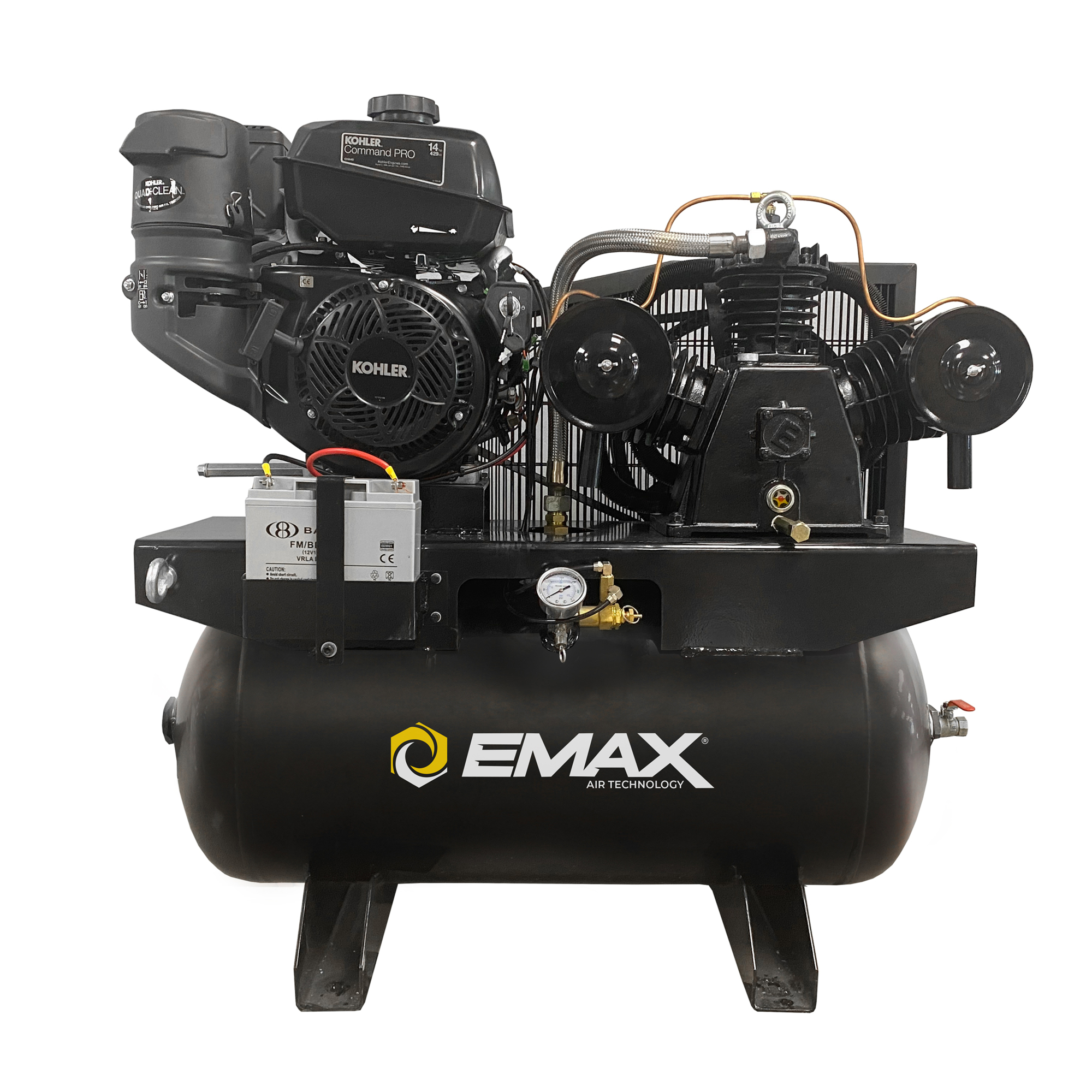 EMAX 14 HP 30 Gallon horizontal Electric Start Stationary Truck Mount ...