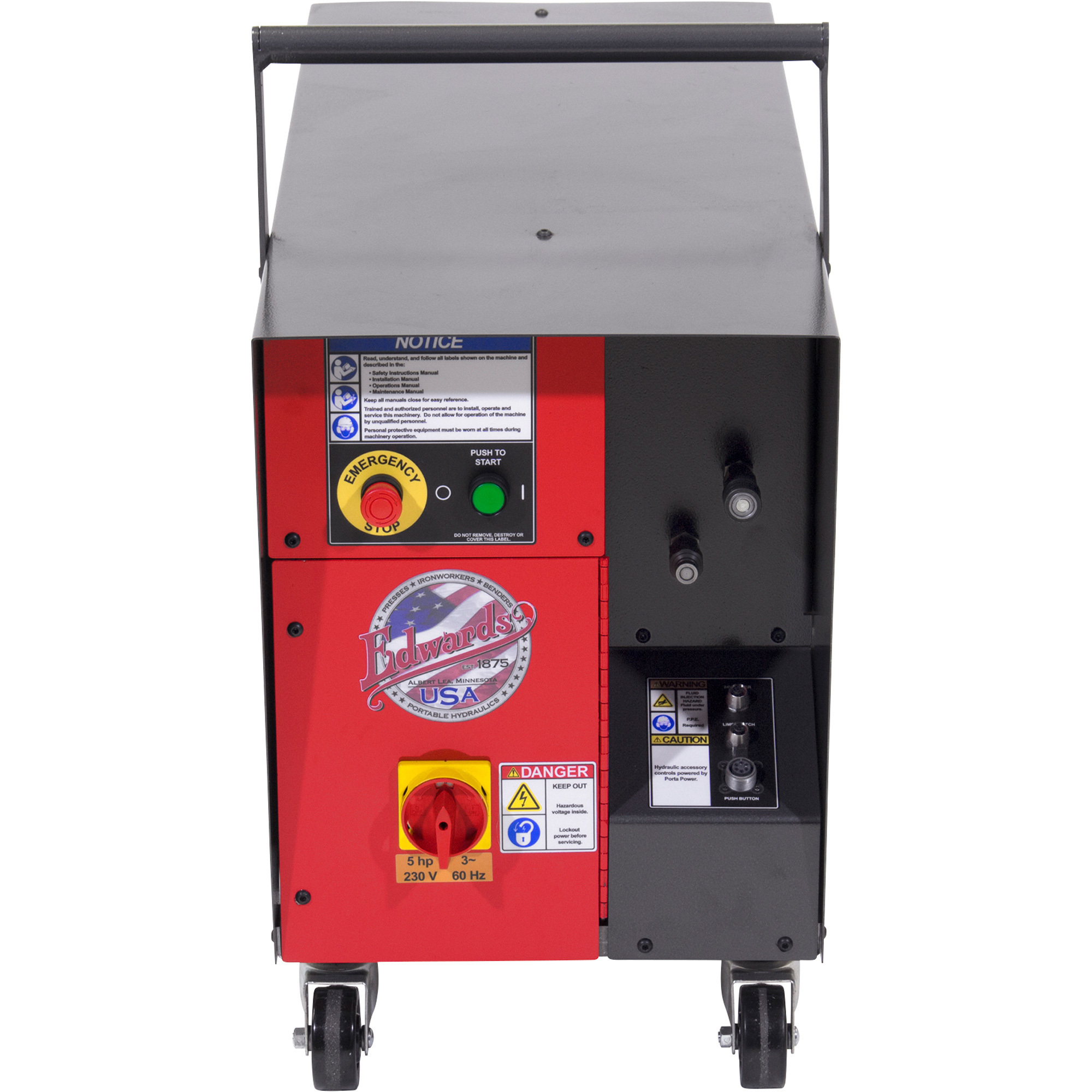 Edwards Porta Power Portable Power Unit, 5 HP, 1-Phase, 230 Volt, Model ...