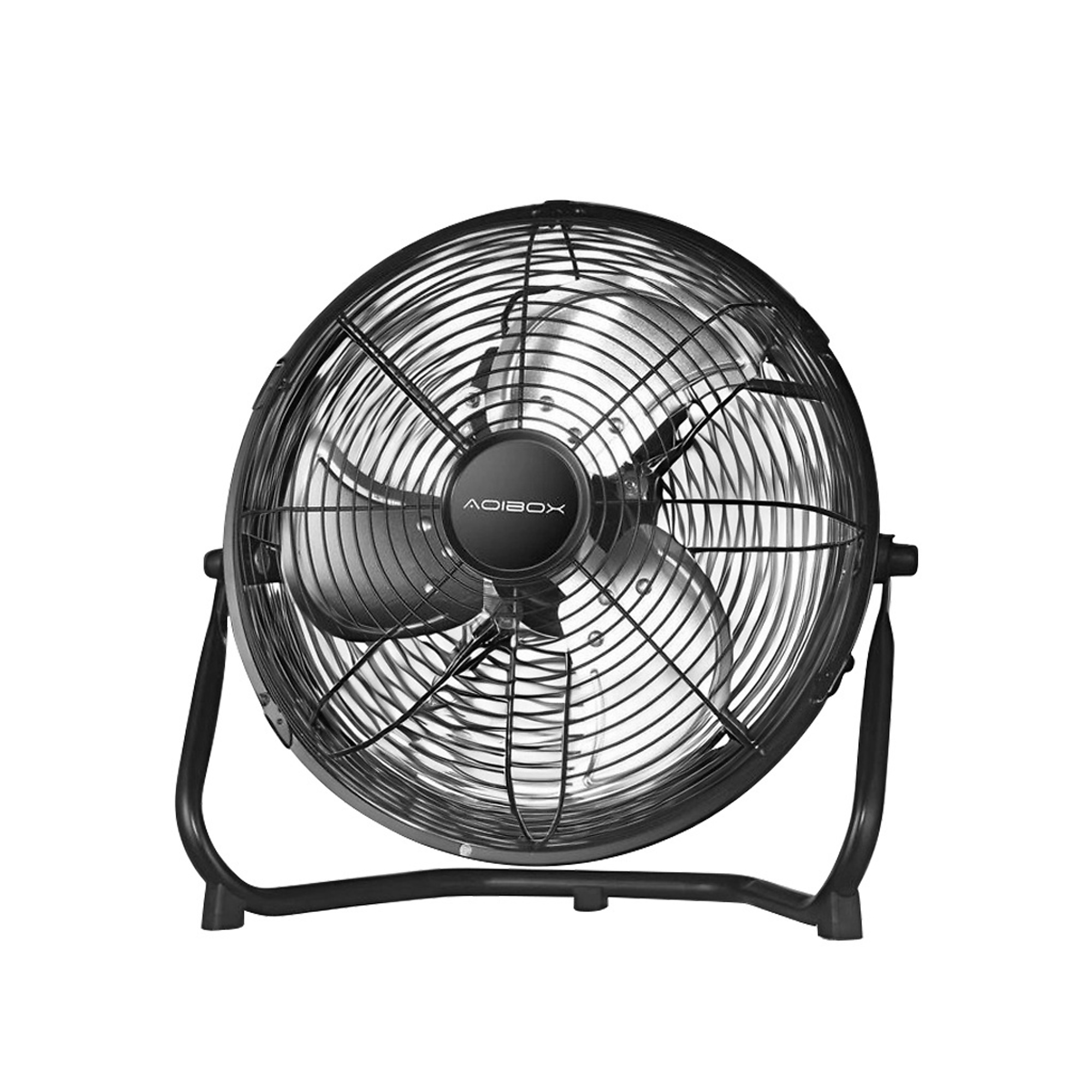 18 in. 3-Fan Speeds High-Velocity Industrial Heavy Duty Metal Floor Fan ...