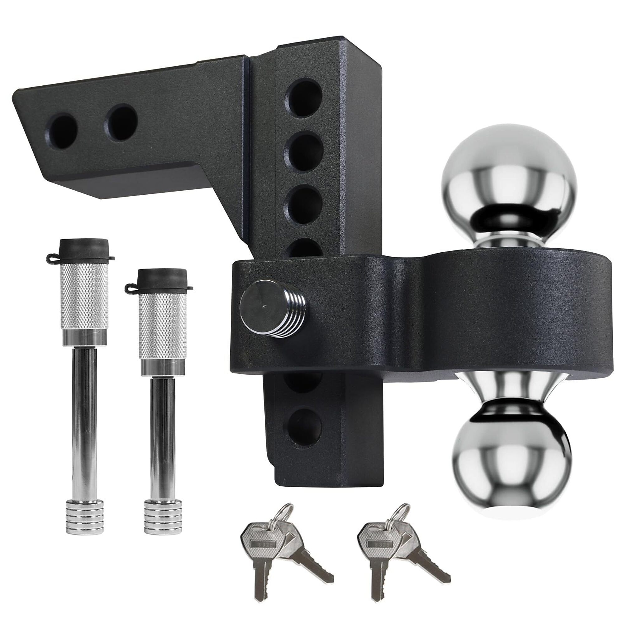 Jack Boss Adjustable Trailer Hitch with Ball, 6in. Drop + Rise, Model # ...