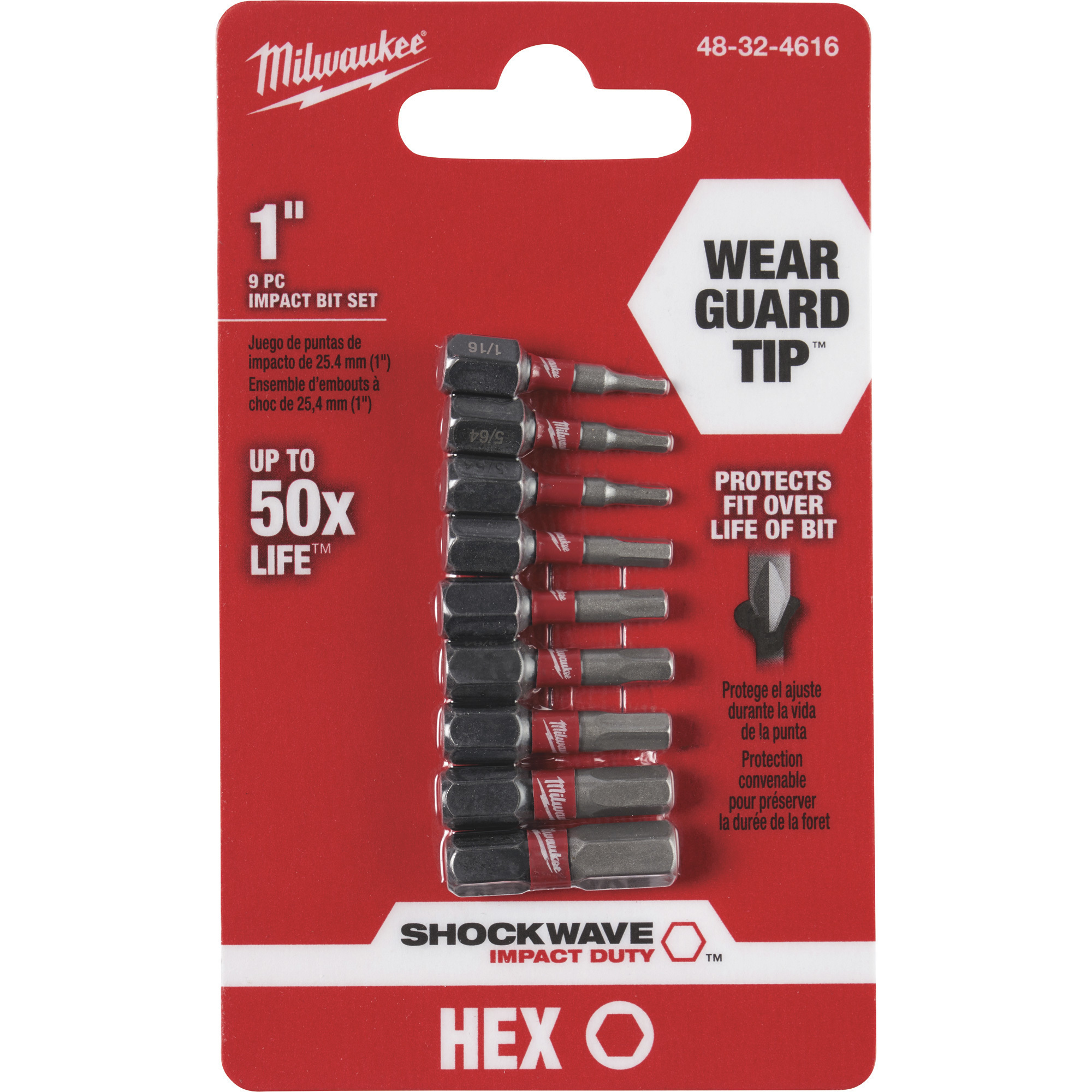 Milwaukee, SHOCKWAVE Impact Duty-Drill Drive Set, 60 Pc., Included (qty ...