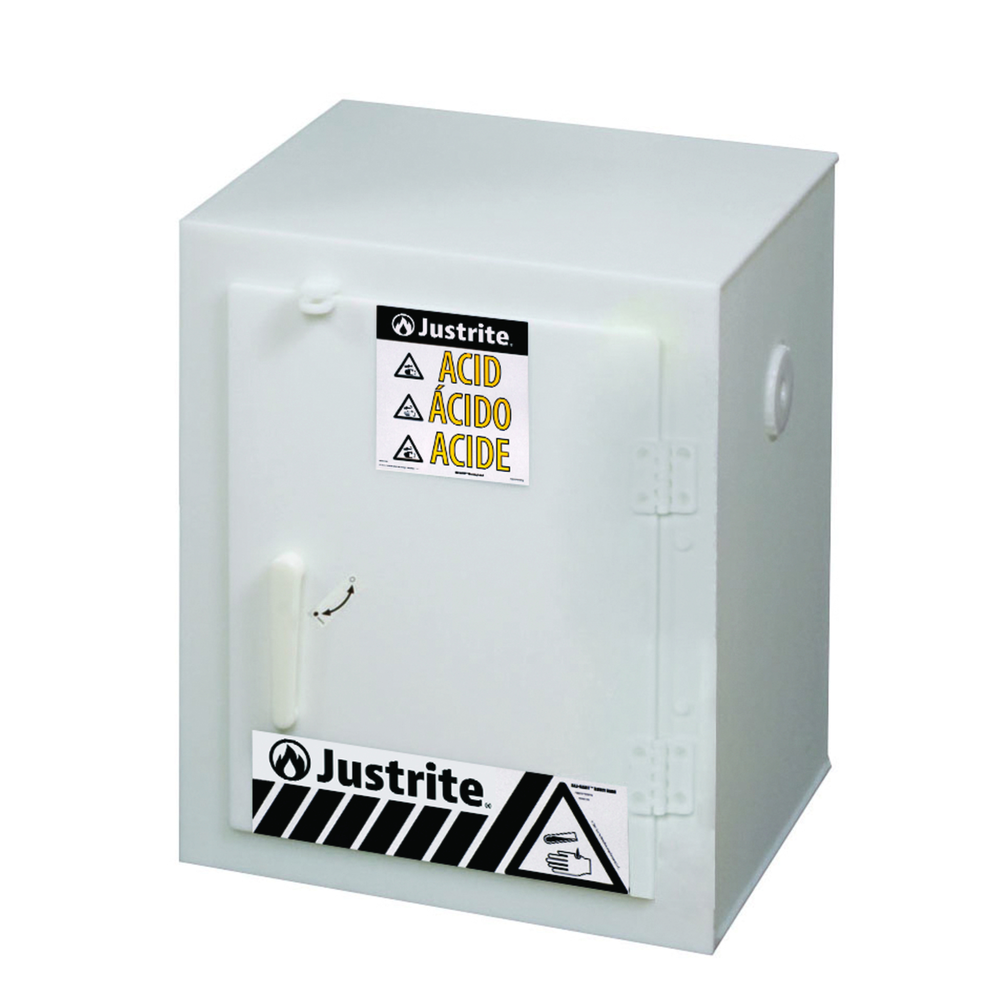 Justrite, CABINET, ACID, POLY, CTOP, WHT, 24004 | Northern Tool