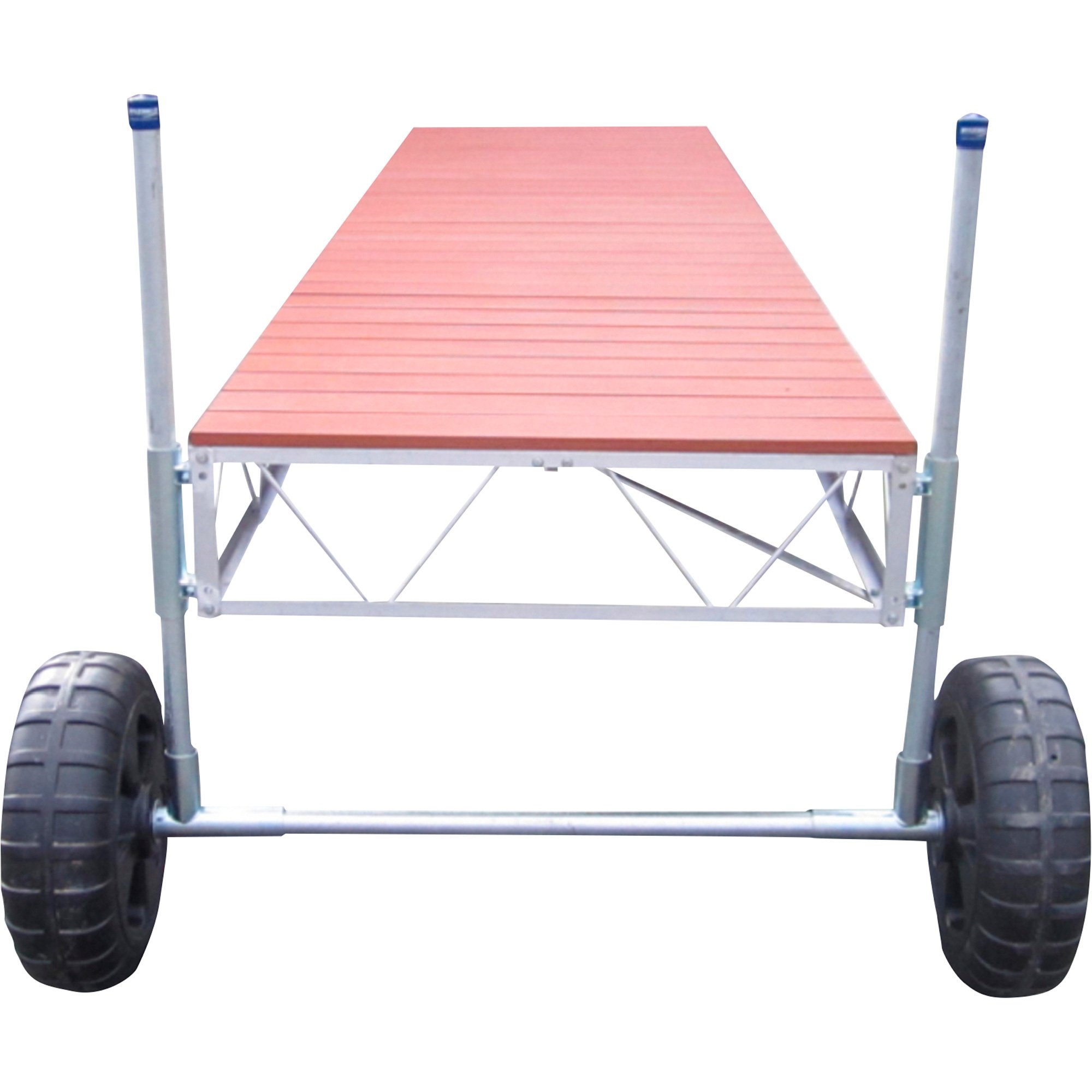 Patriot Docks 16ft. Straight Roll-In Dock — With Brown Aluminum Deck ...
