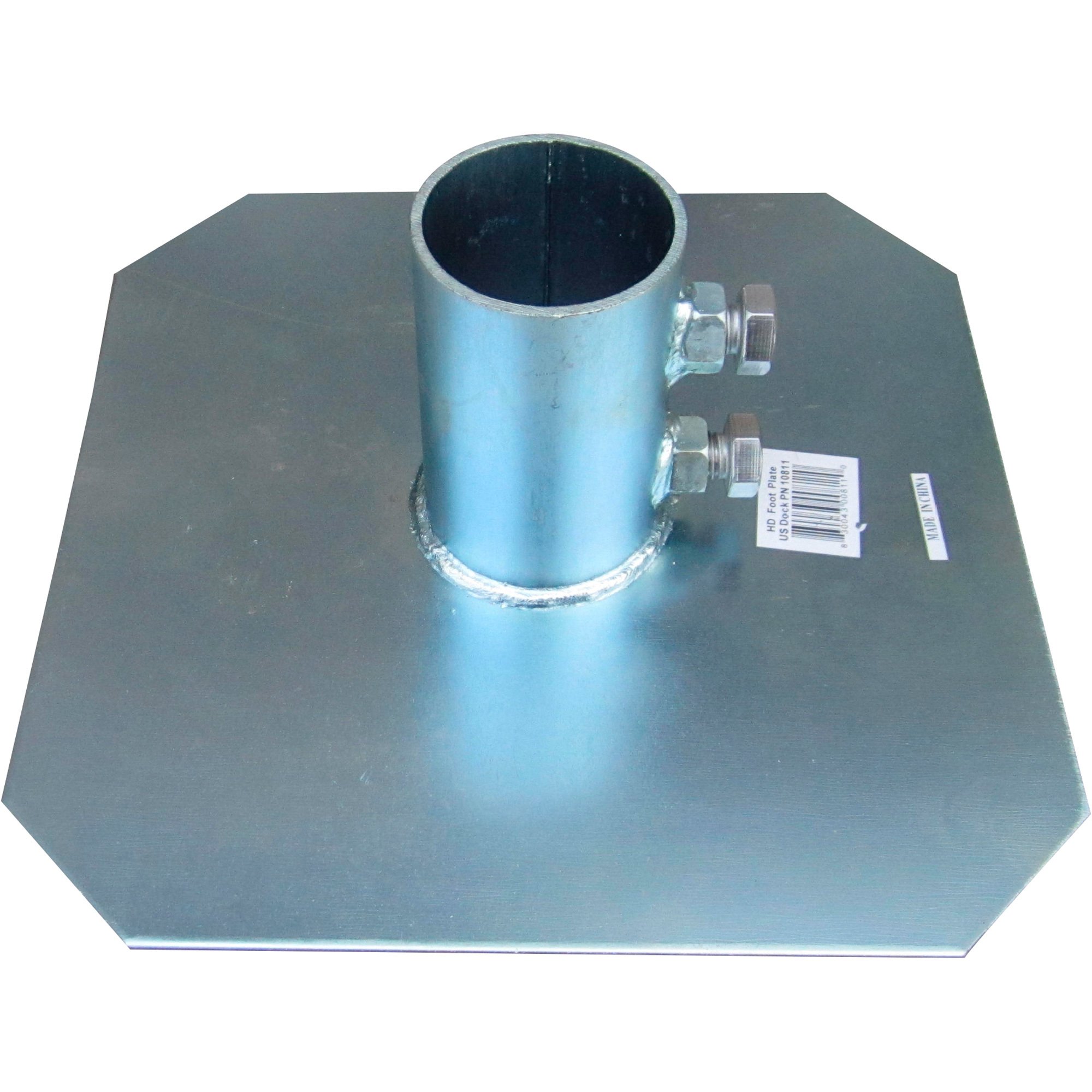 Patriot Dock Universal Heavy-Duty Steel Foot Plate — 10in. x 10in ...