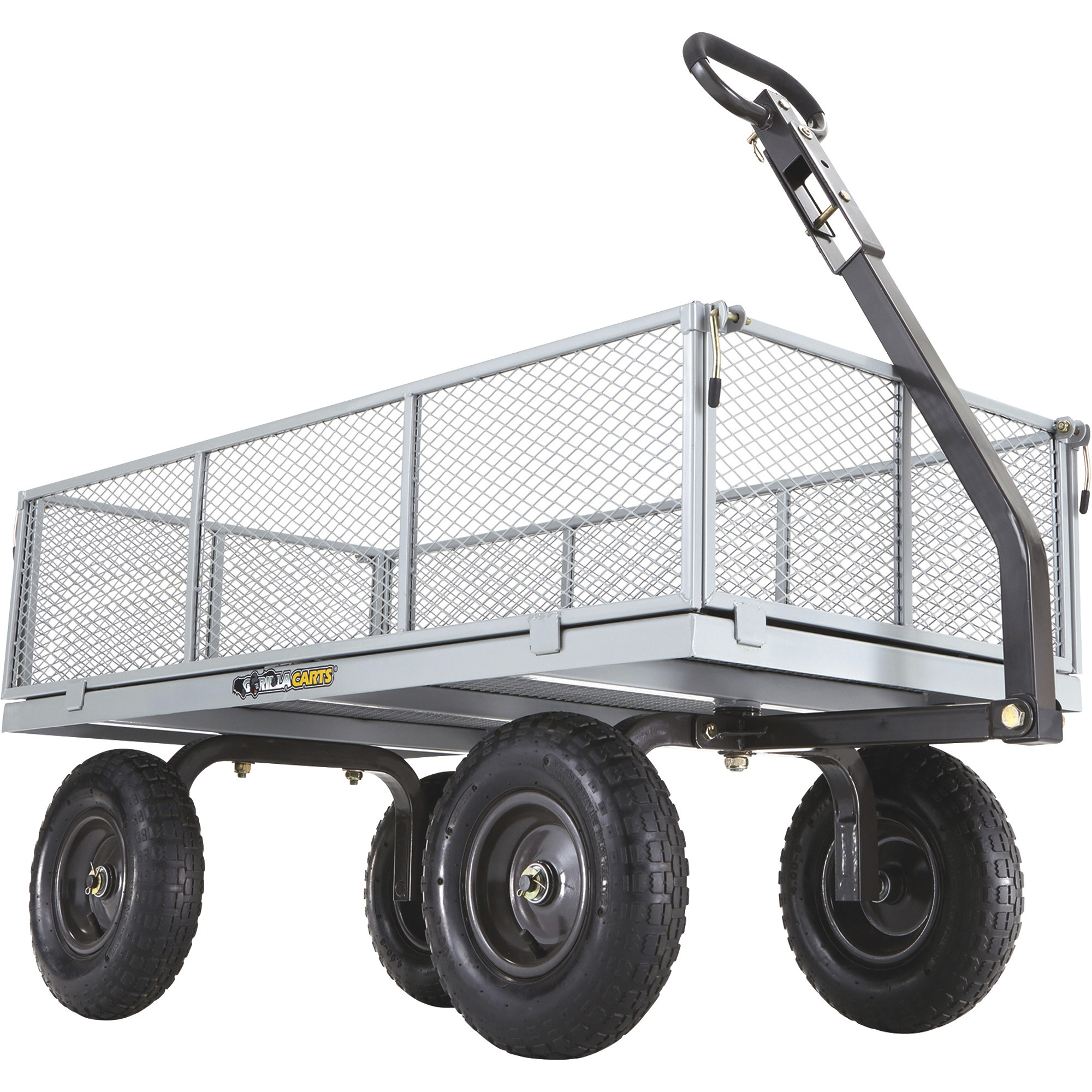 Gorilla Carts Heavy-Duty Steel Utility Cart, 1000-Lb., 7 Cu. Ft ...