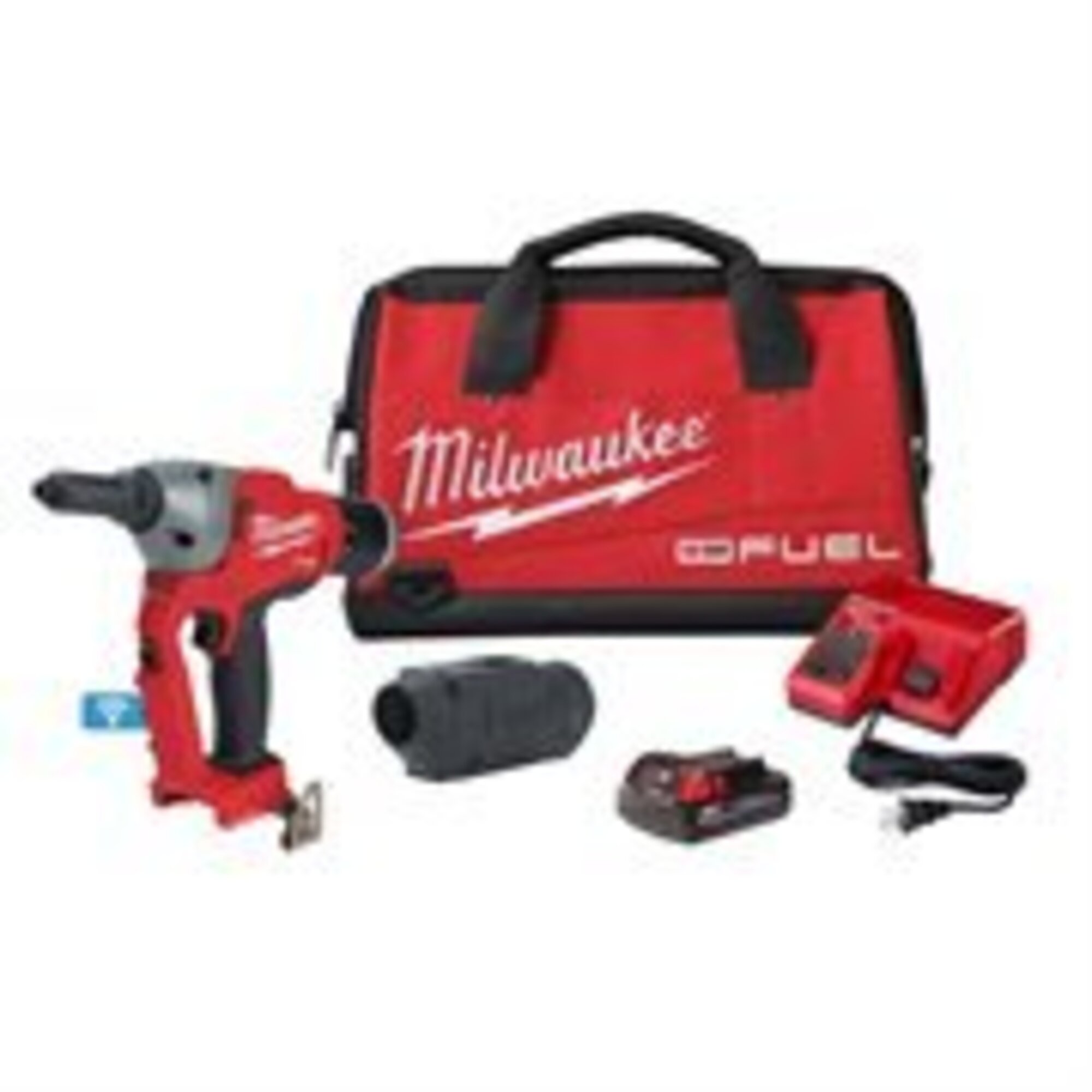 Milwaukee M18 FUEL Rivet Tool Kit — 1/4in., Brushless Motor, 4,500 lbs ...