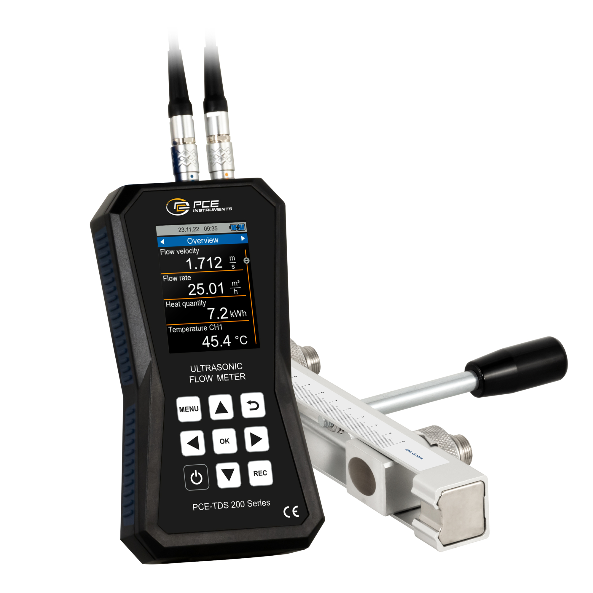 PCE Ultrasonic Flow Meter — ±32 m/s Measuring Range, Model# PCE-TDS 200 ...