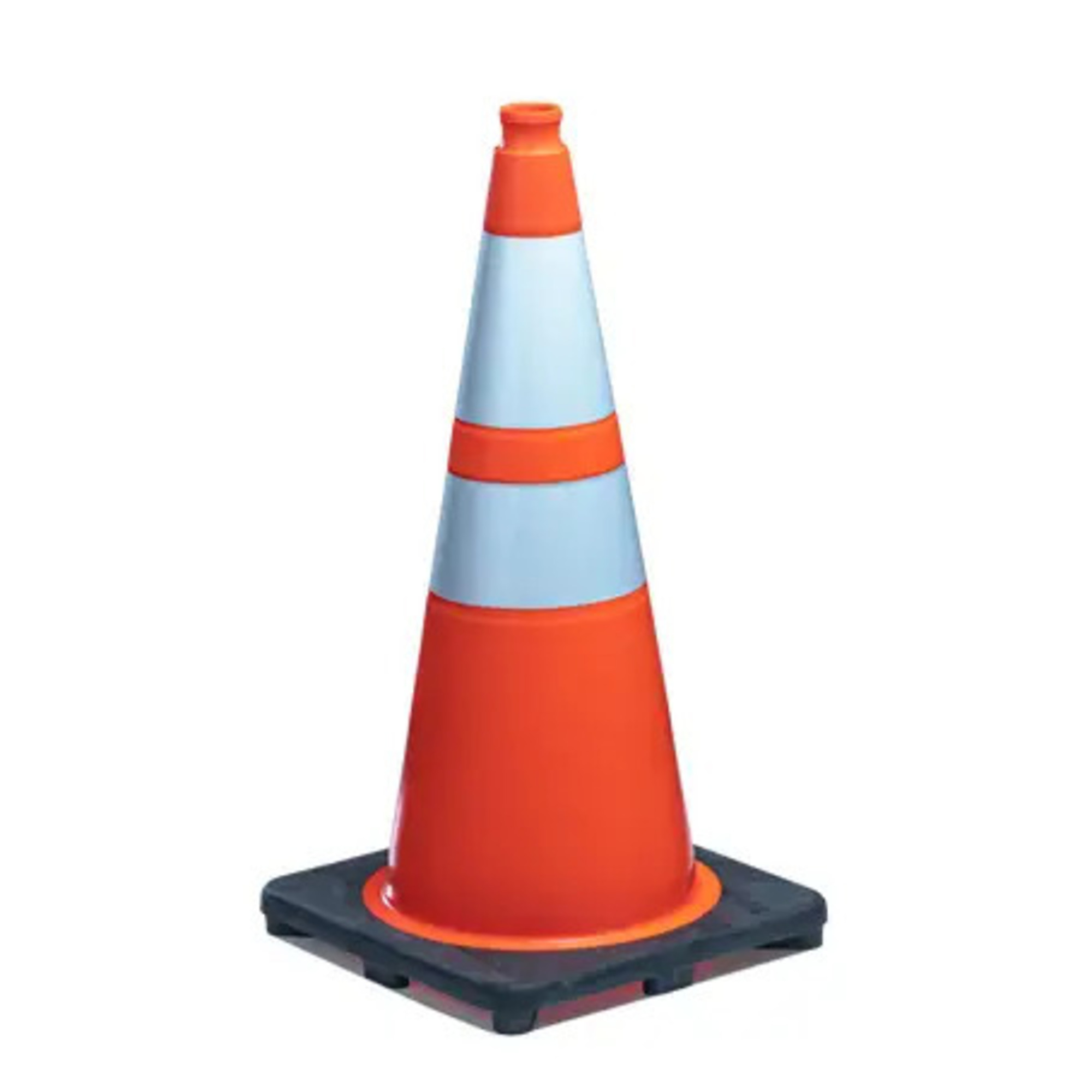 Trafficor CO1 28\" 7lb Traffic Cone with 4\" and 6\" Hi-Intensity ...
